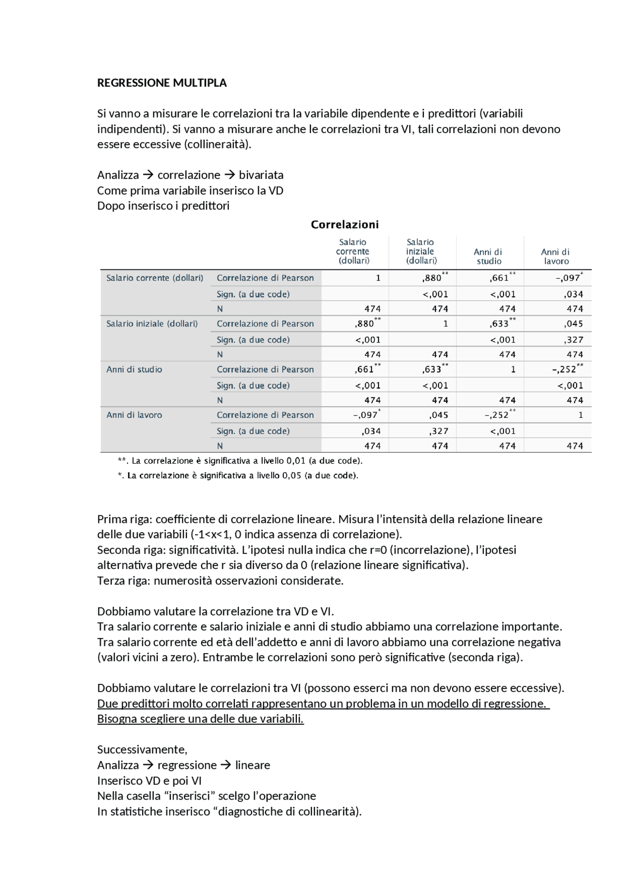 Spiegazione Ed Esempi Regressione Multipla Docsity