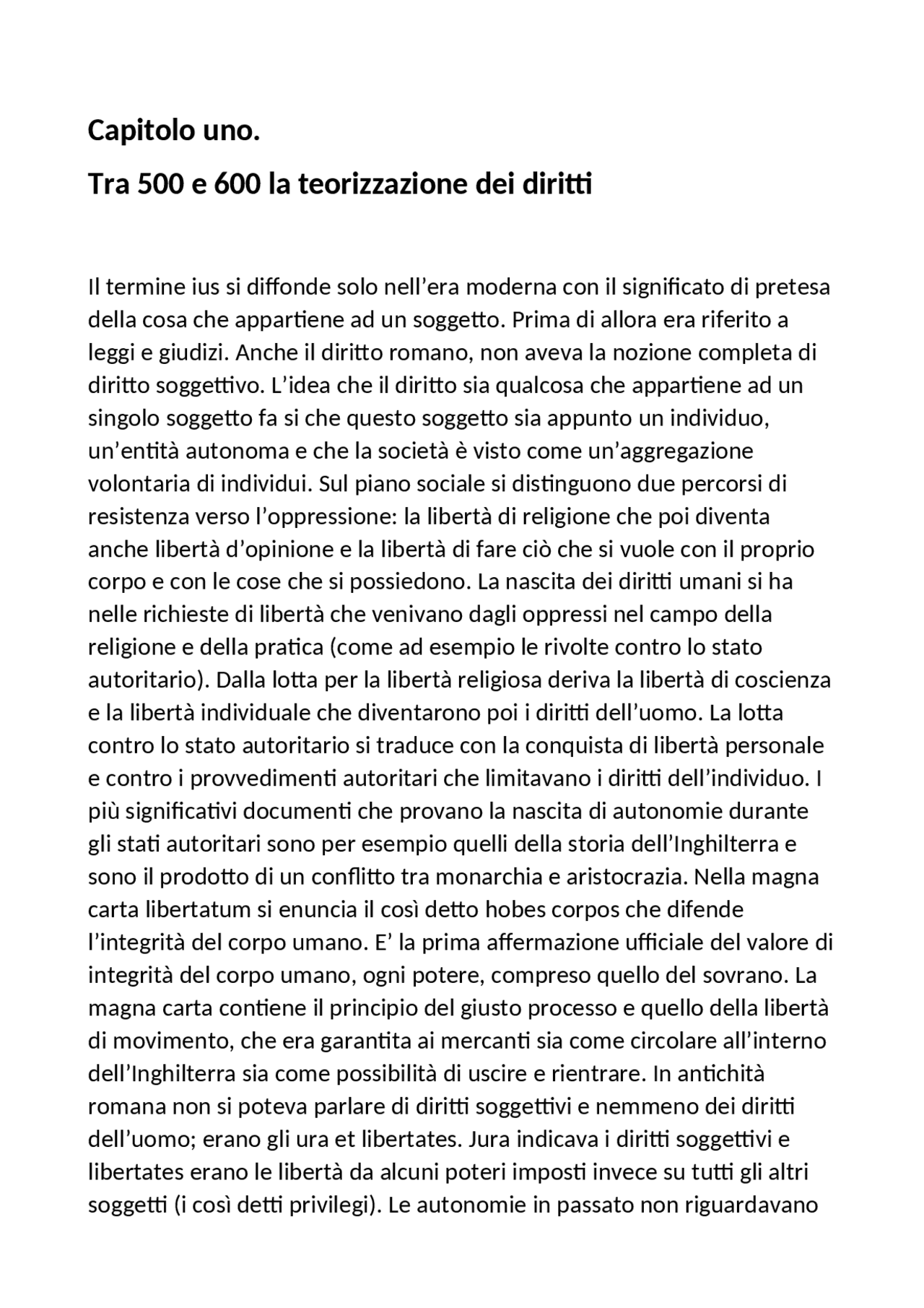 Storia Dei Diritti Umani Docsity