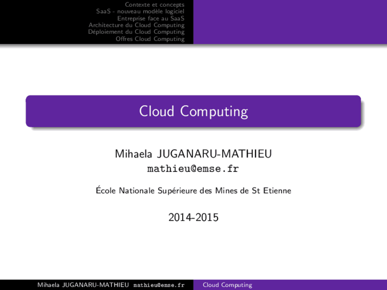 Cloud Computing Informatique Docsity