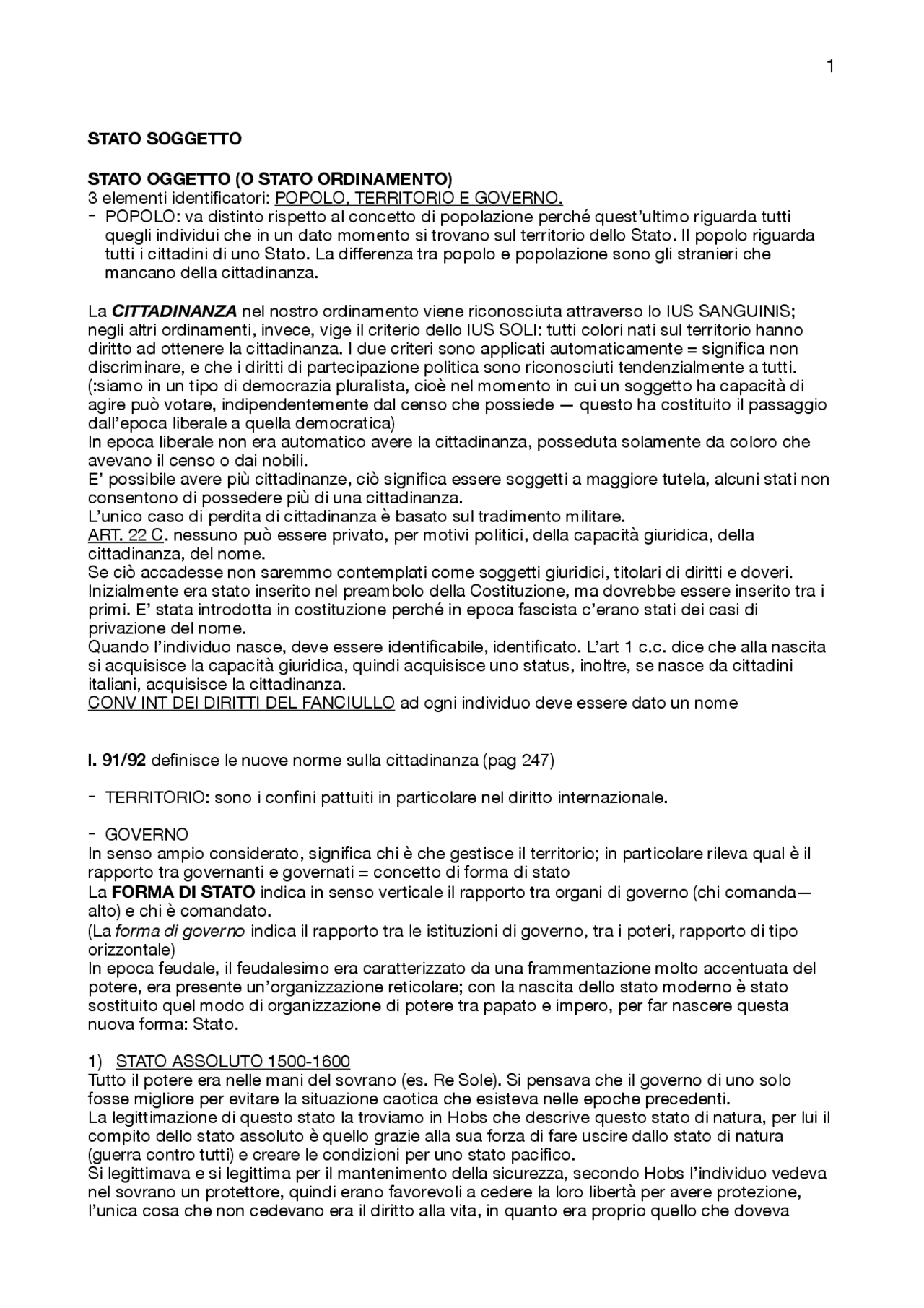 Appunti Diritto Costituzionale Docsity