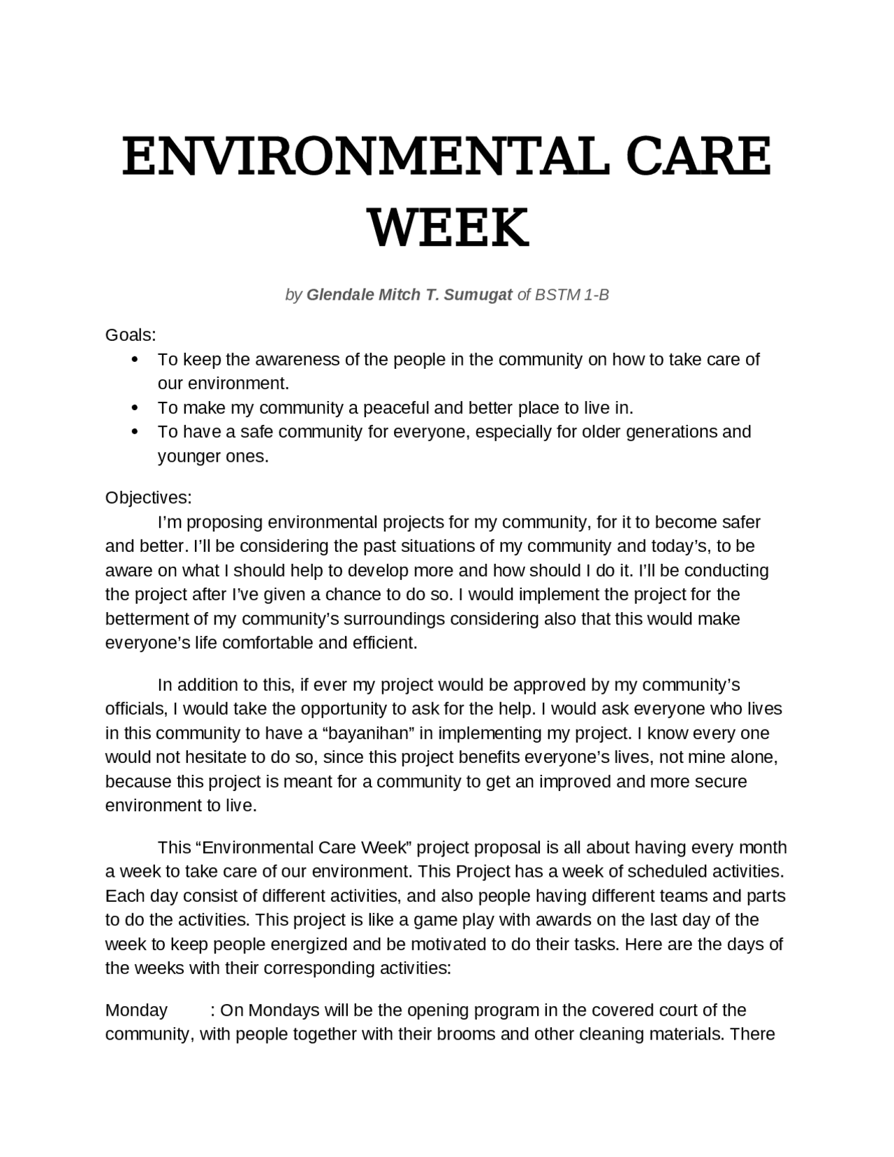 Environmental Science Activity In School Exercises Environmental