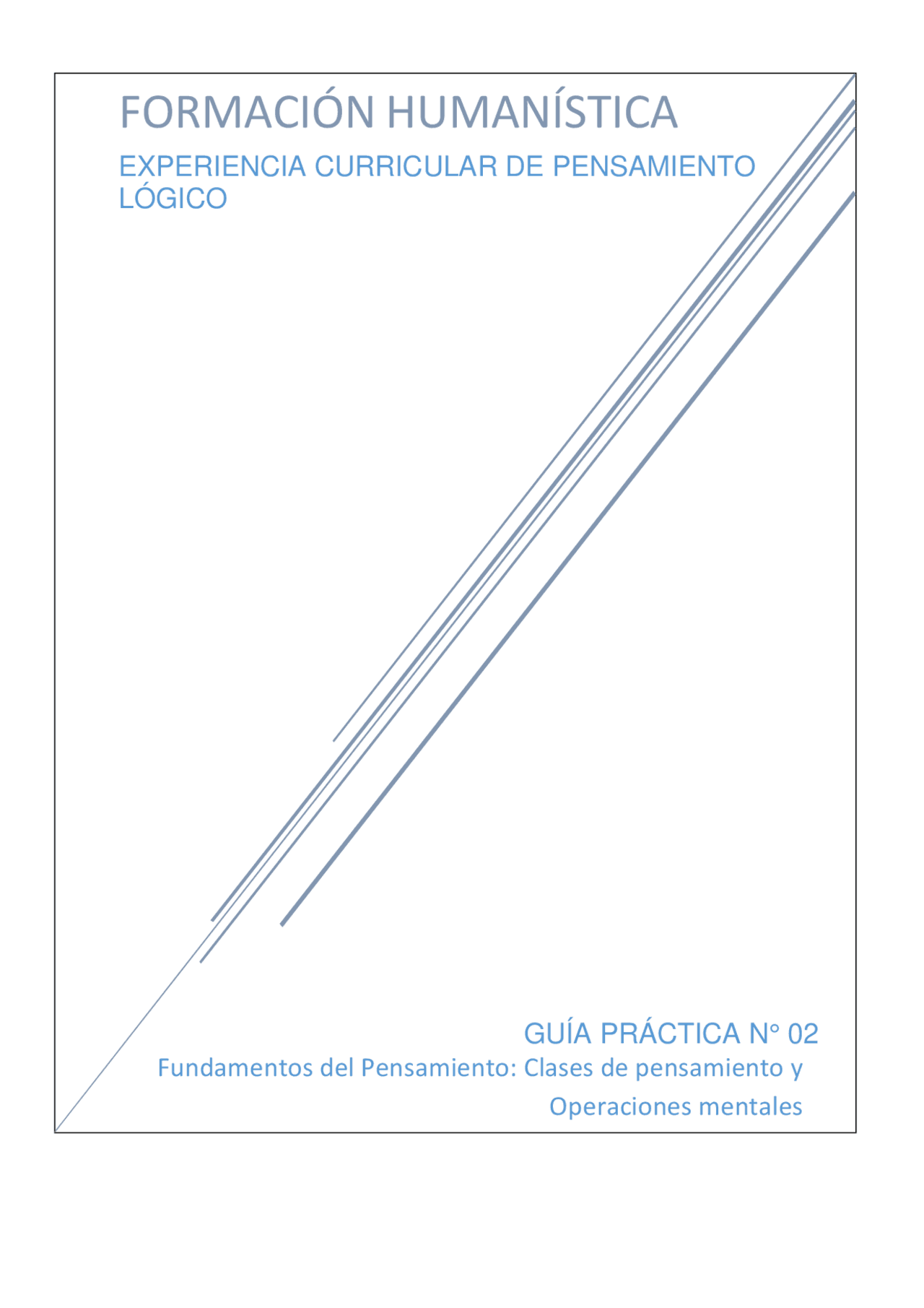 Pensamiento Lógico Sdsdsdsdsdsd Docsity