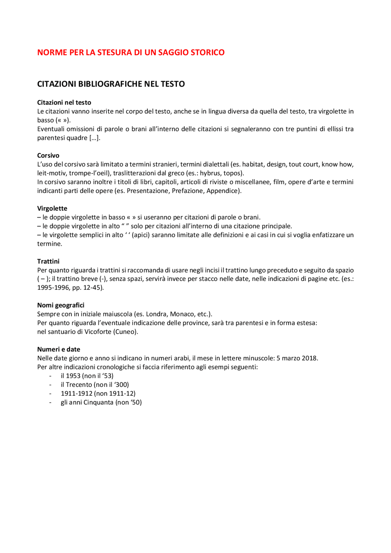 Norme Bibliografiche Docsity