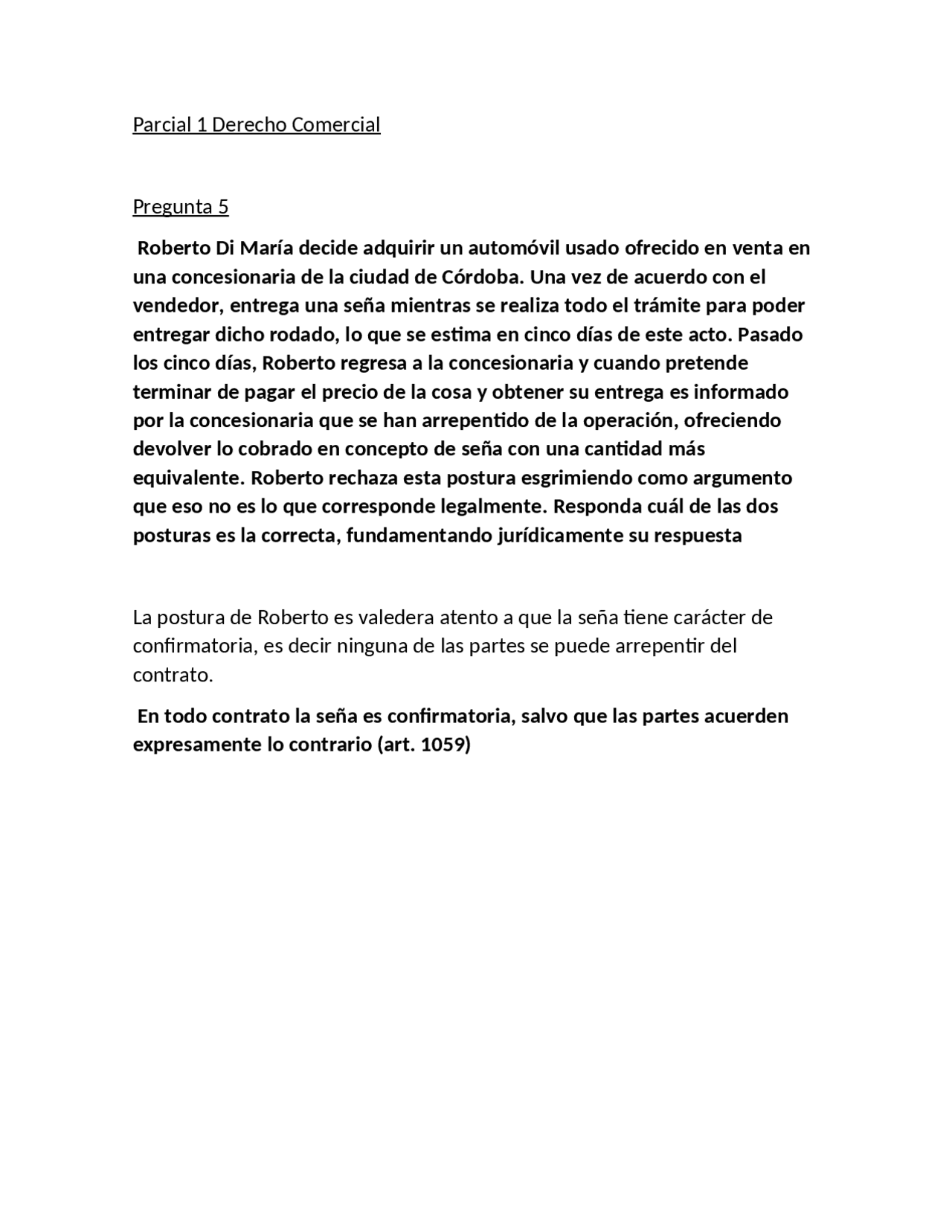 Examen Derecho Comercial 1 Resúmenes De Derecho Común Docsity