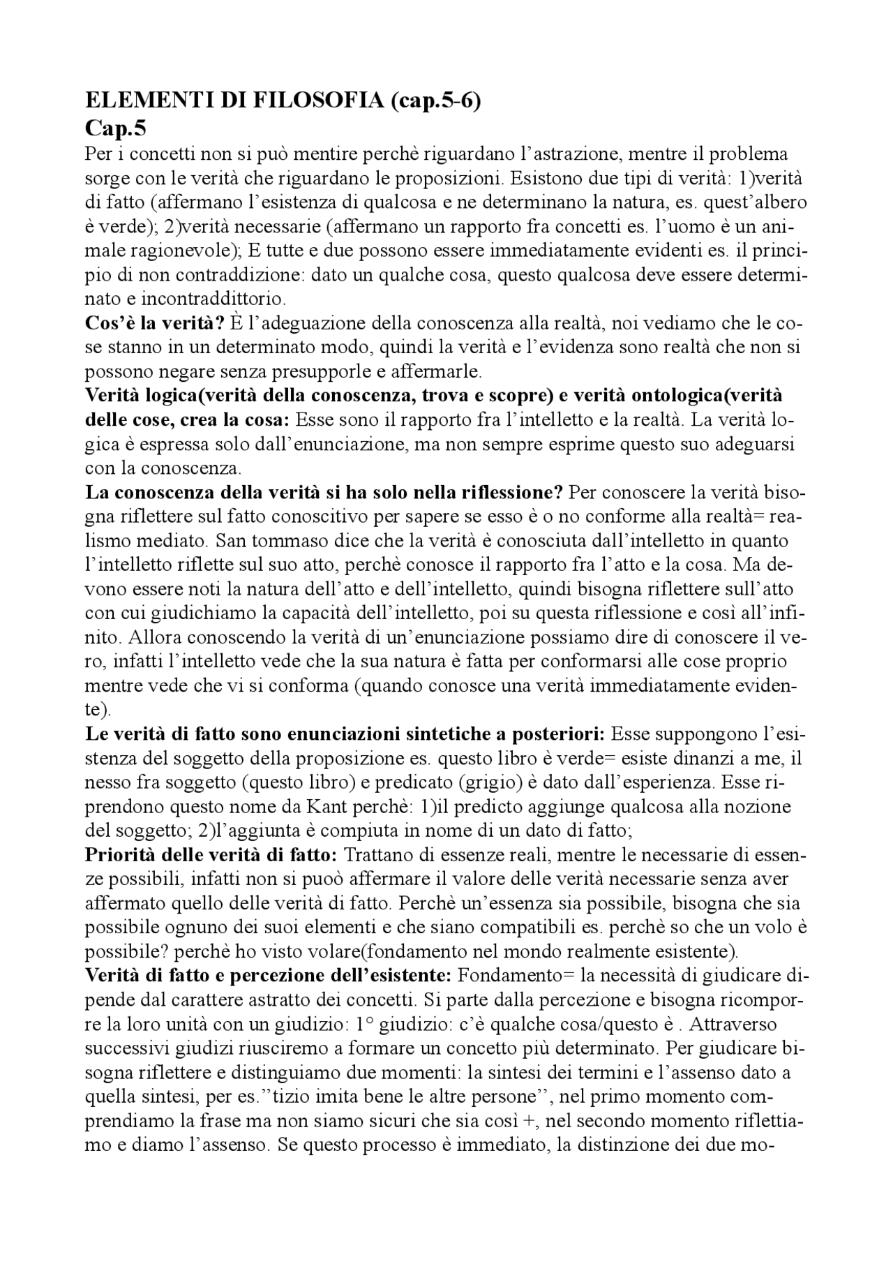 Elementi Di Filosofia Docsity