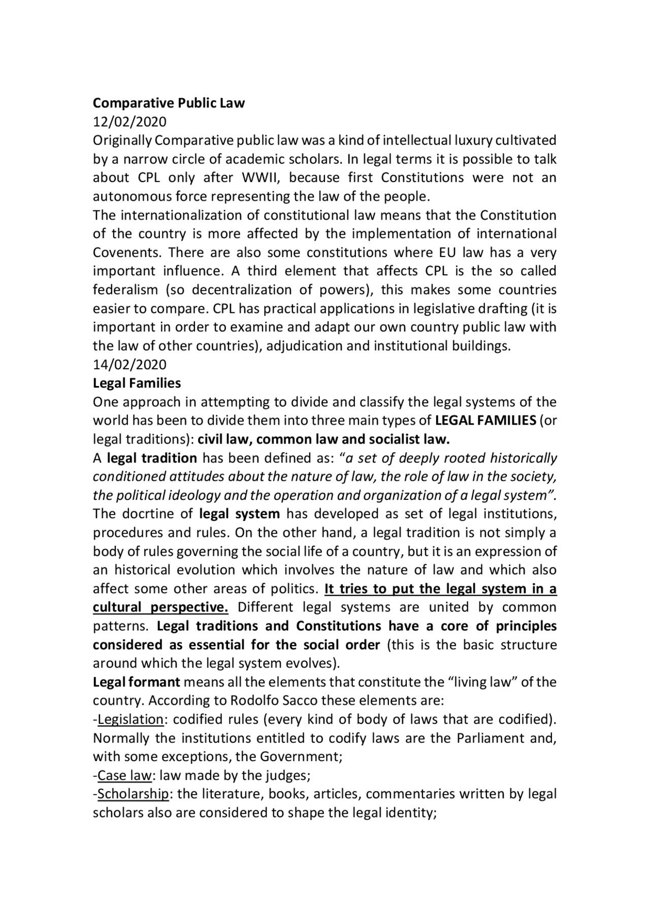 Comparative Public Law Riassunti Docsity