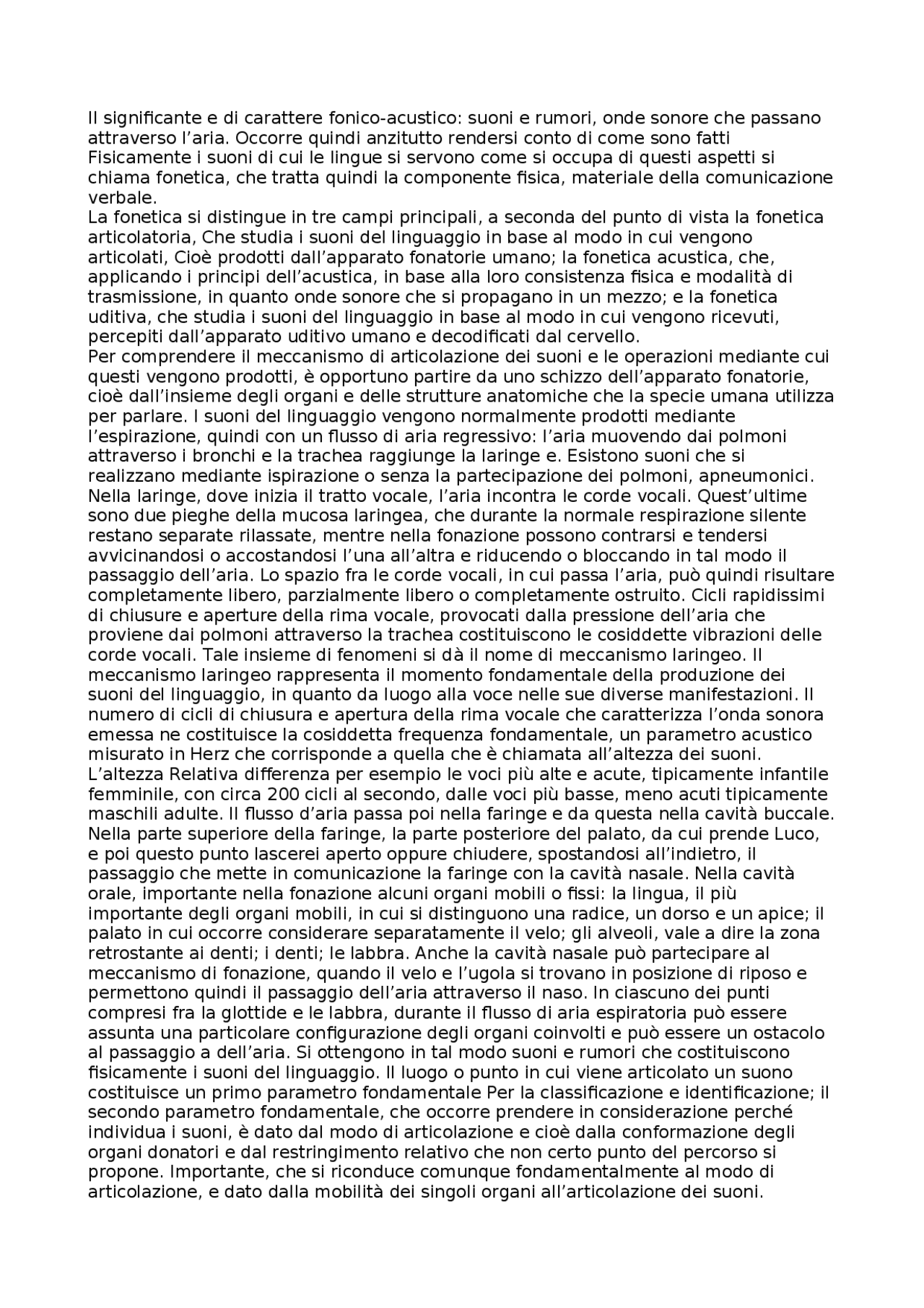 Riassunto 2° Cap La Linguistica Docsity