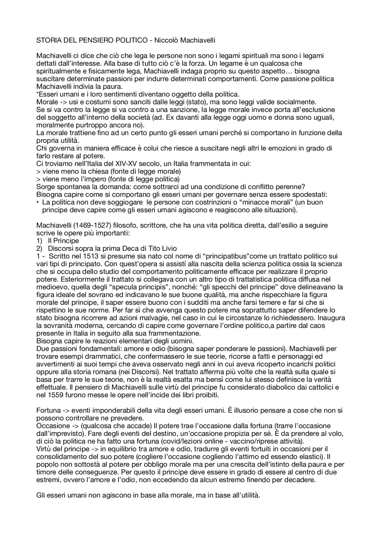 Niccolò Machiavelli Docsity
