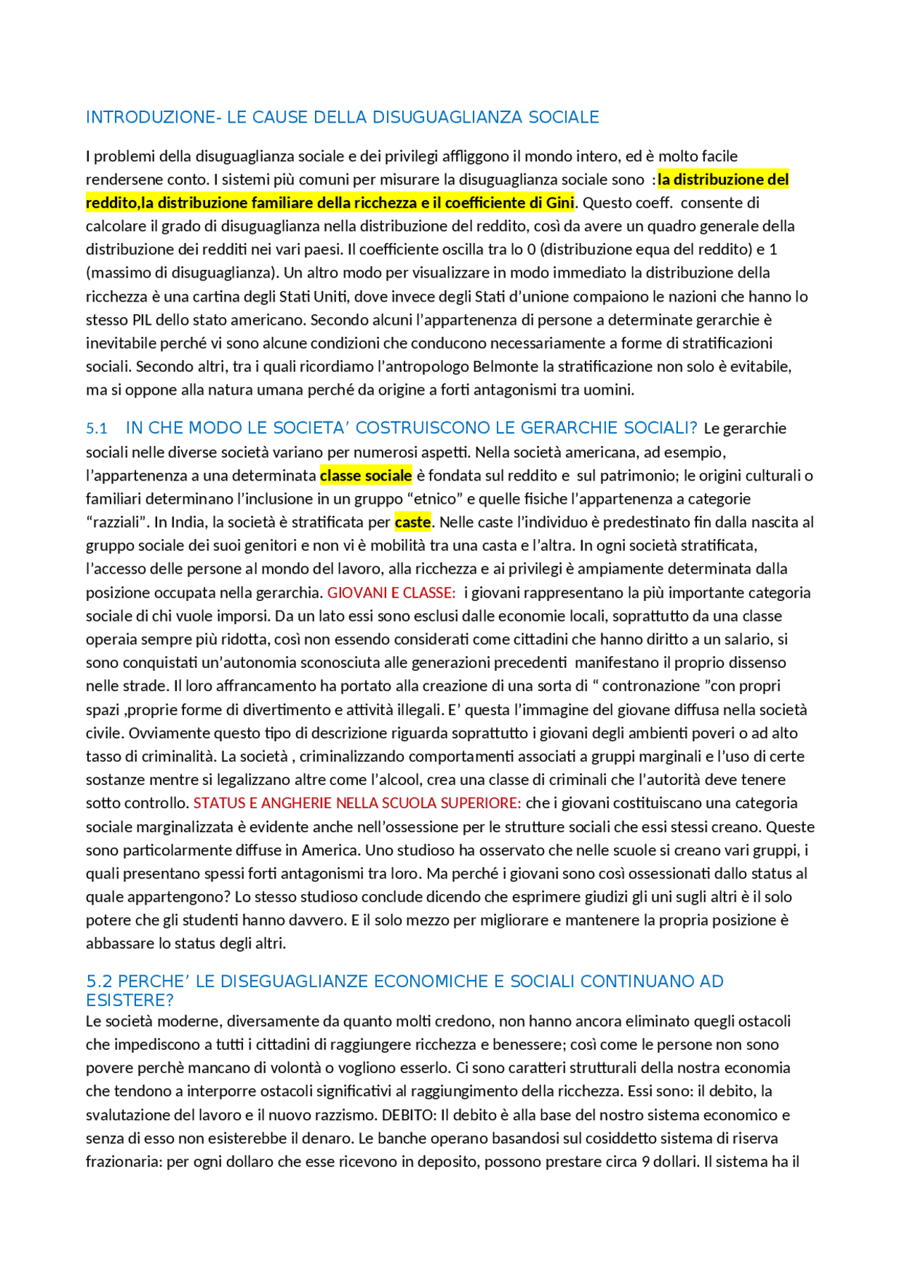 Riassunto Di Un Capitolo Docsity