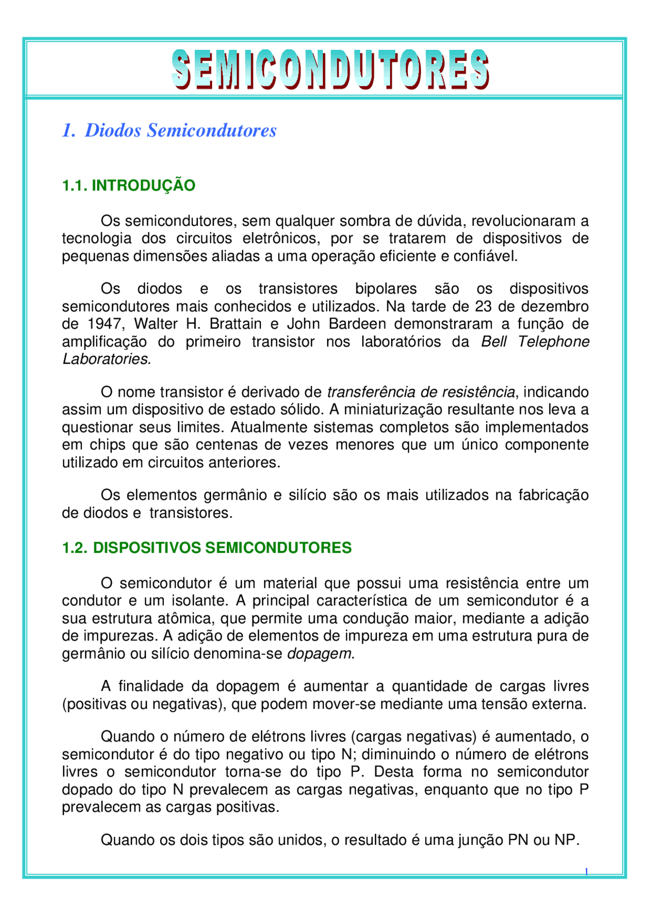 Semicondutores Diodo E Transistores Docsity