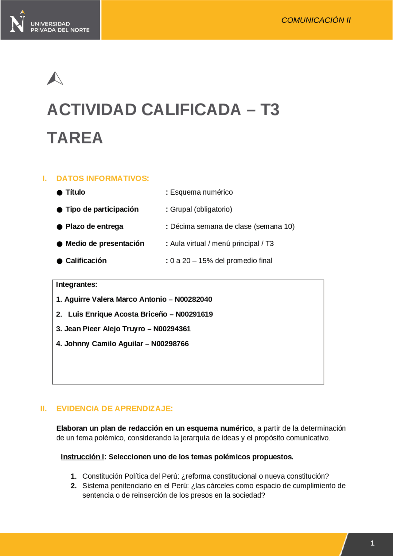 Examen T3 De Comunicacion 2 Exámenes De Comunicación Docsity
