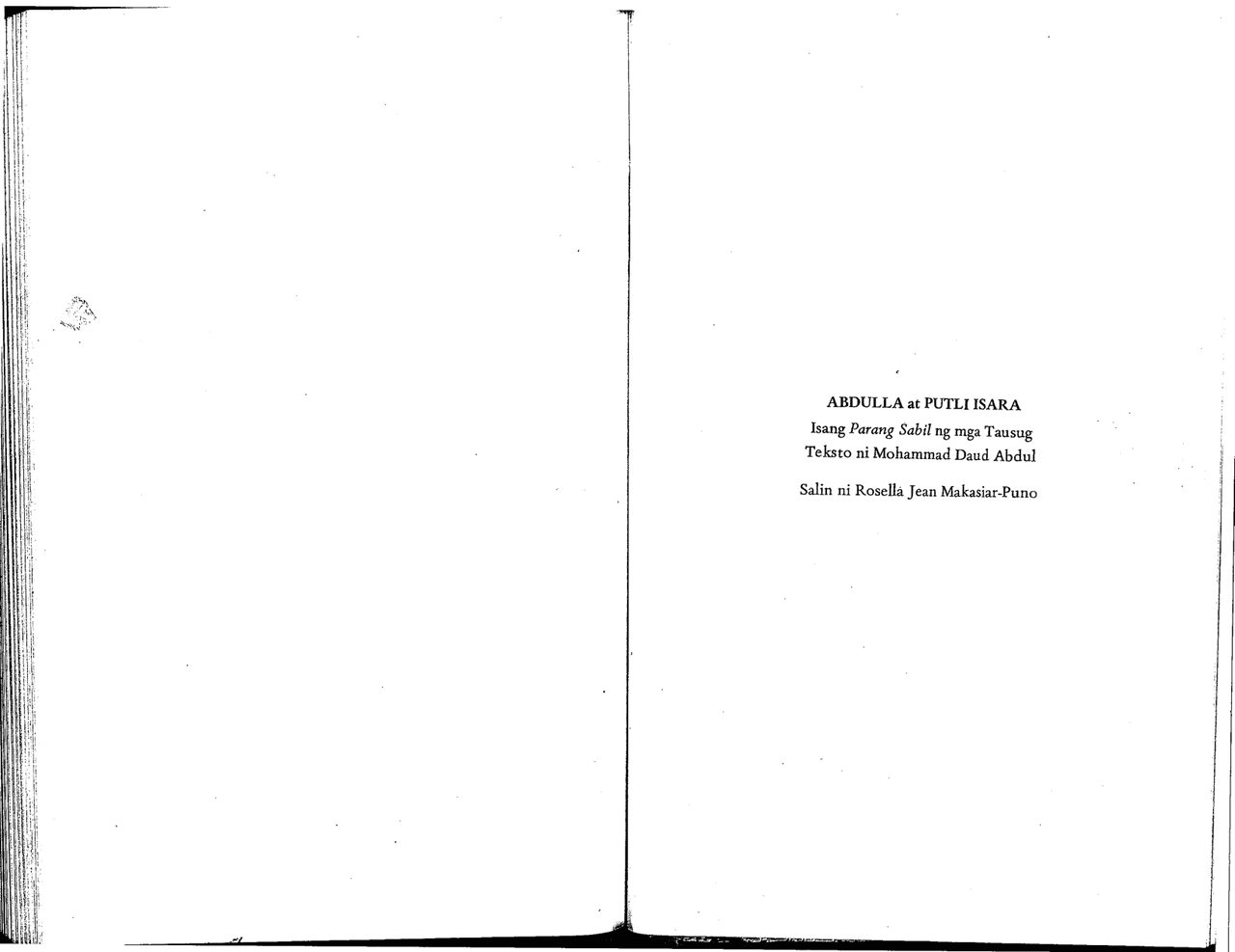 Parang sabil nina abdullah at putli isara | Summaries History | Docsity