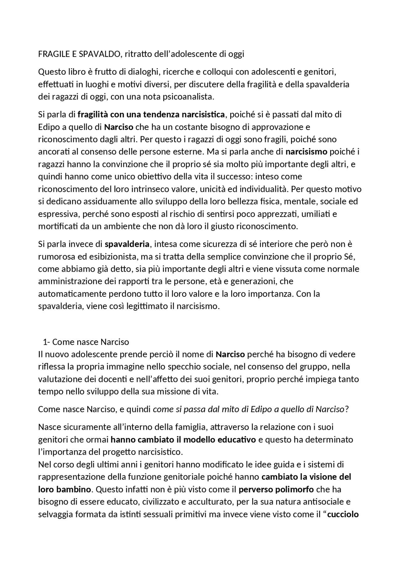 Fragile E Spavaldo Ritratto Delladolescente Di Oggi Docsity