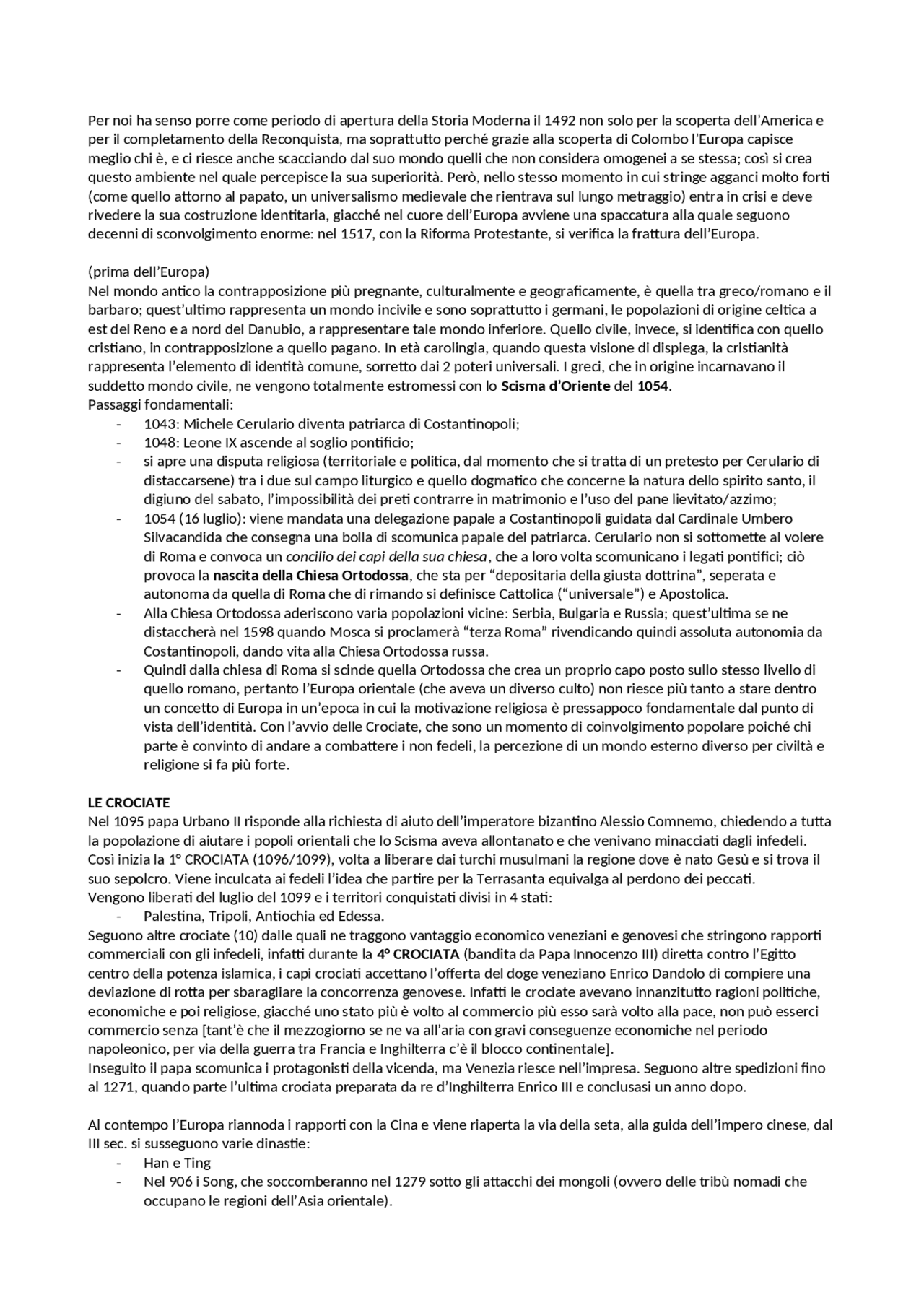 Riassunto Progetto Storia Tempi E Problemi Docsity