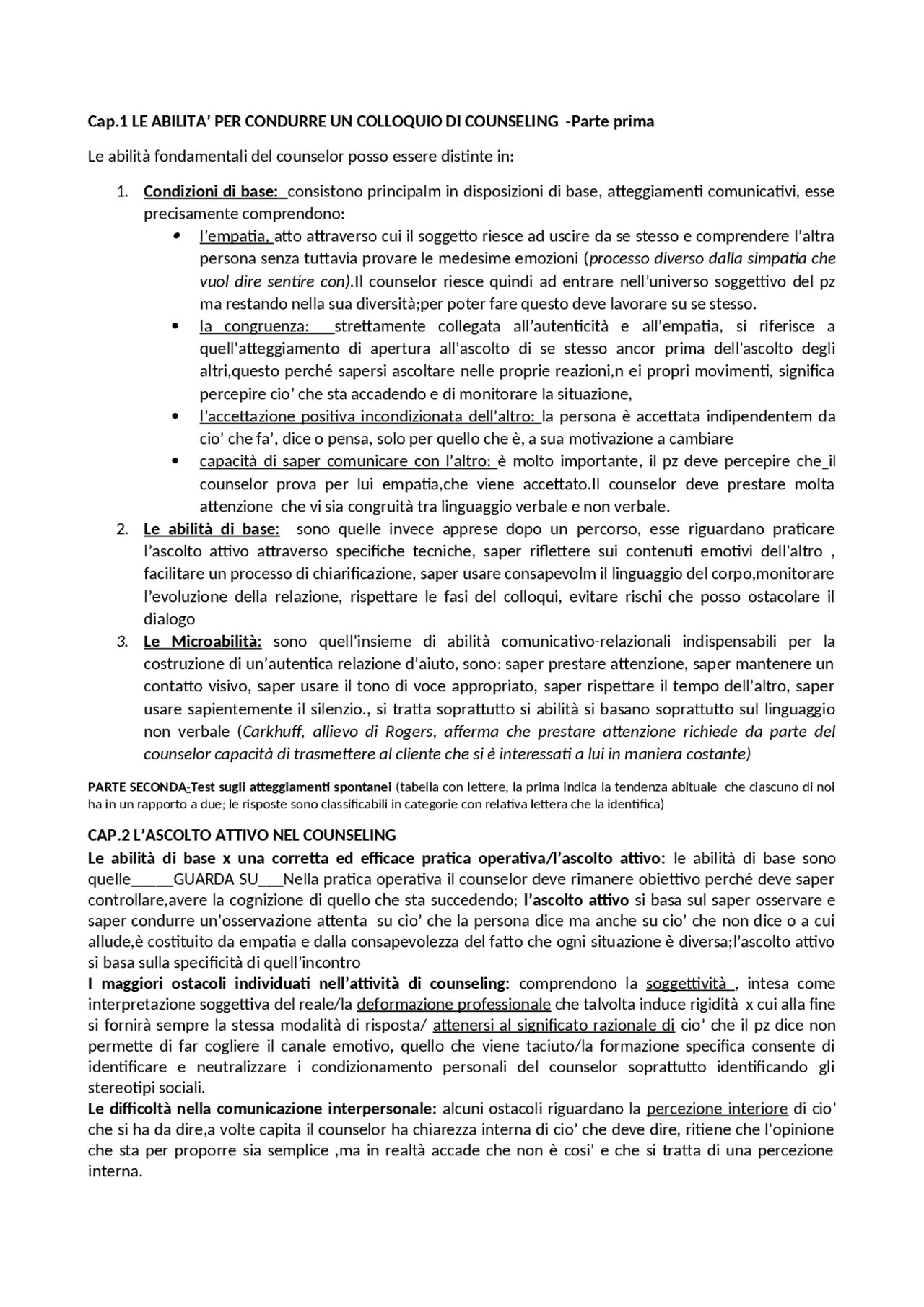 Laboratorio Metodi E Tecniche Del Colloquio Psicodinamico Docsity
