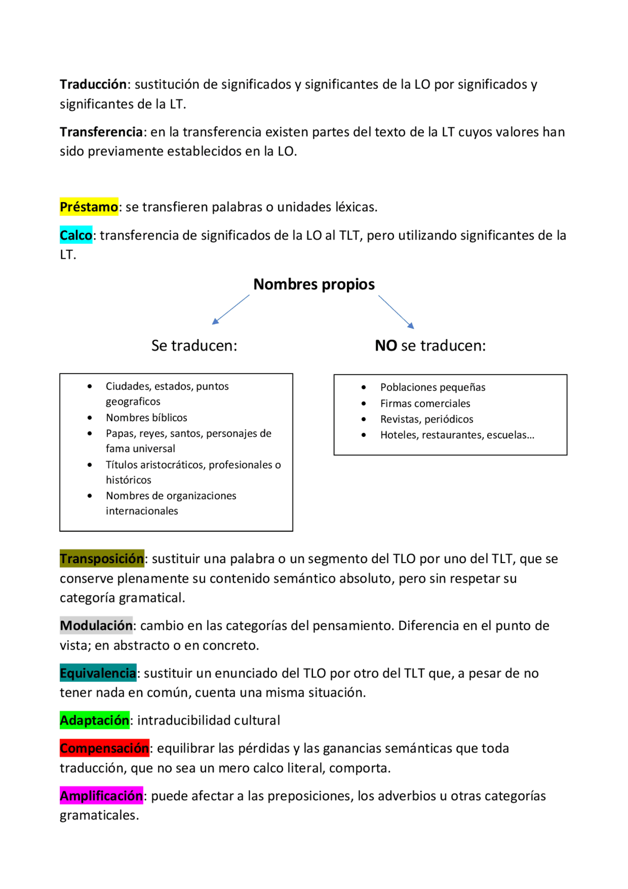 Metodi Di Traduzione Docsity