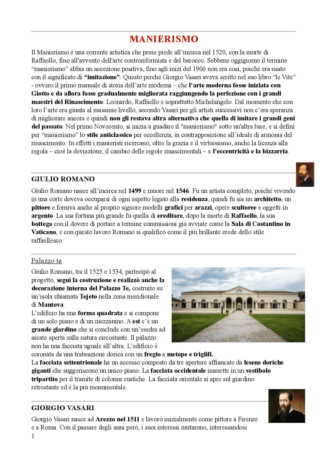 Manierismo Barocco Vedutismo Docsity