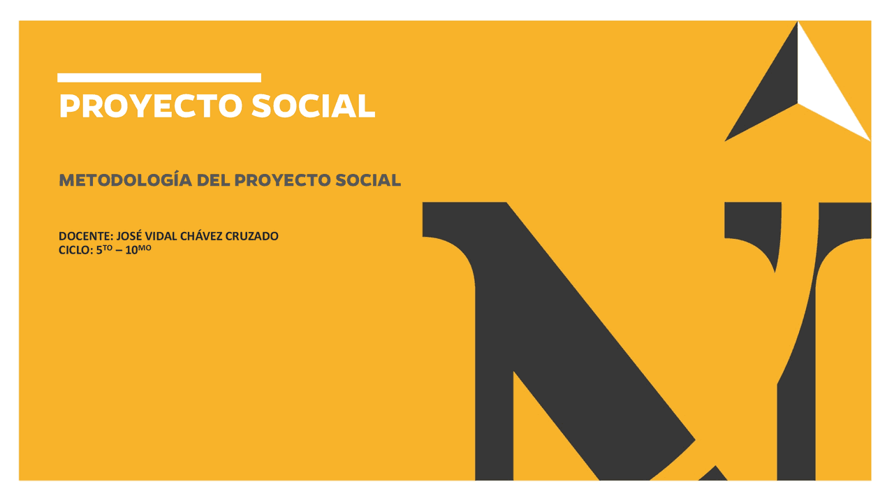 Proyectos sociales como realizarlos paso a paso - Docsity