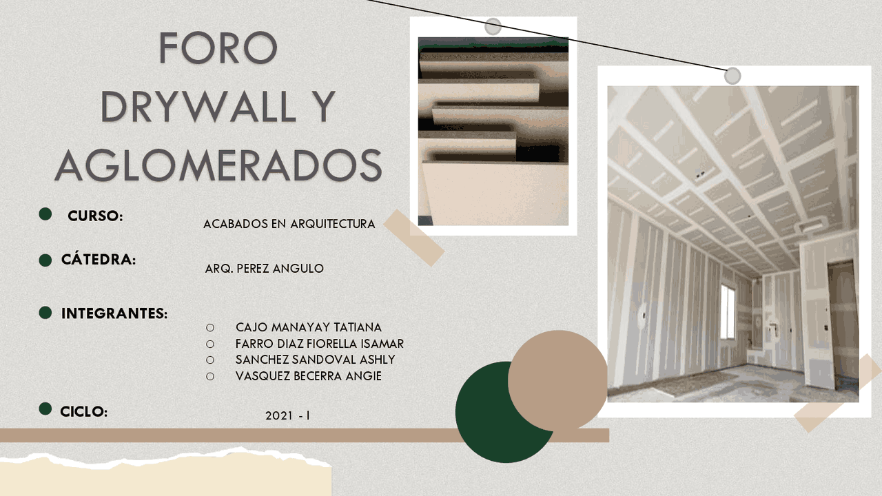 FORO DE VIDRIO, DRYWALL, AGLOMERADOS , POLICARBONATOS - Docsity