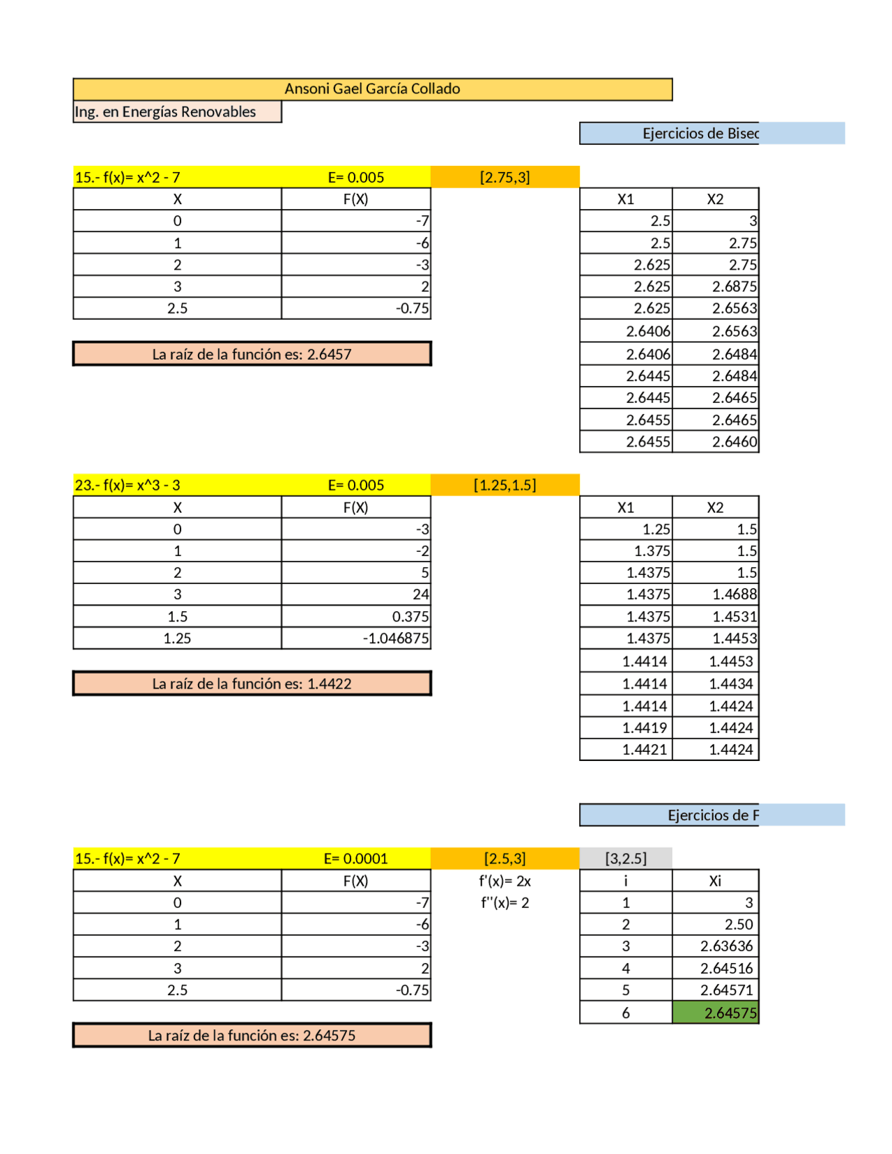 Ejercicios de métodos numéricos - Docsity