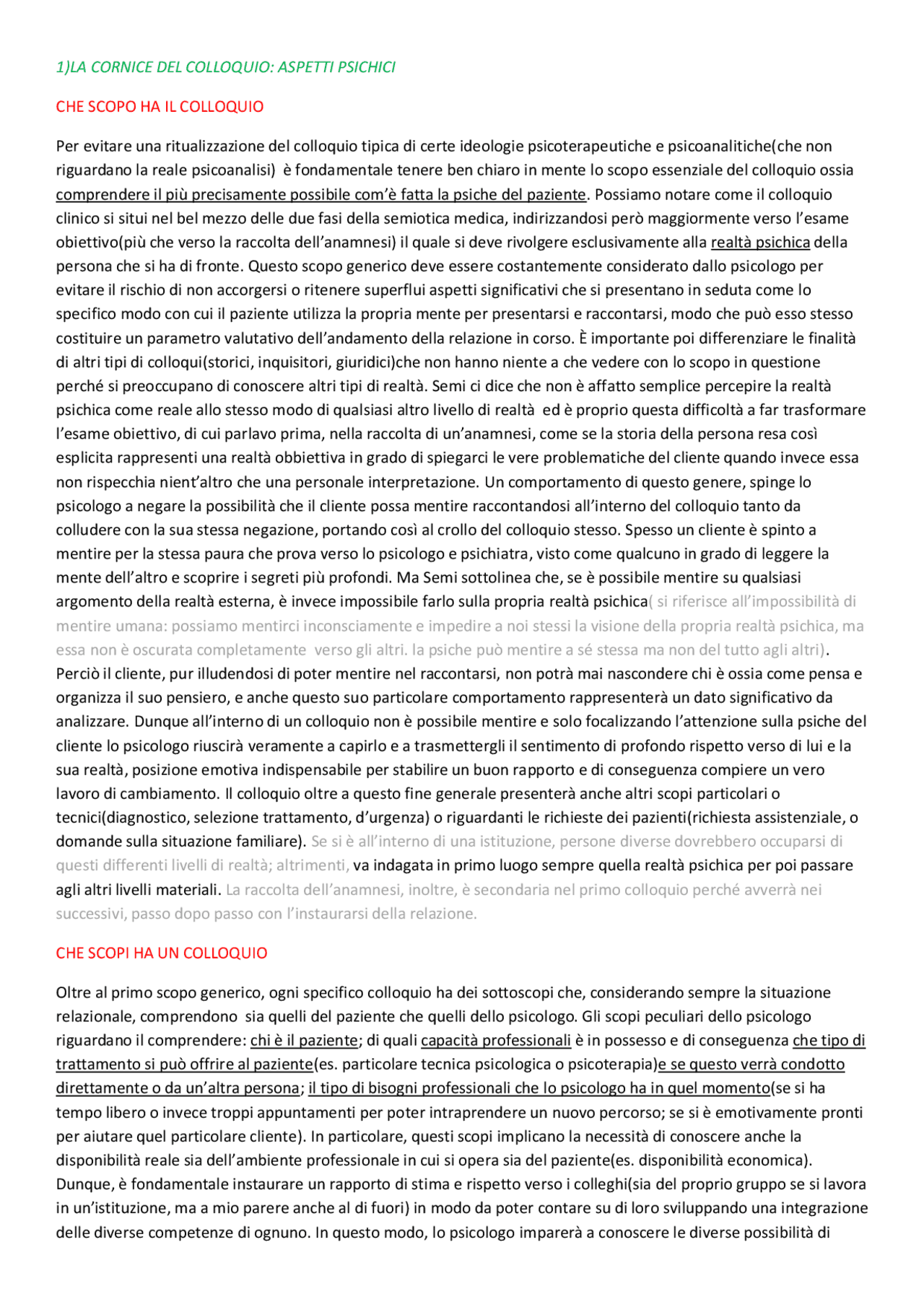 Tecnica Del Colloquio Docsity