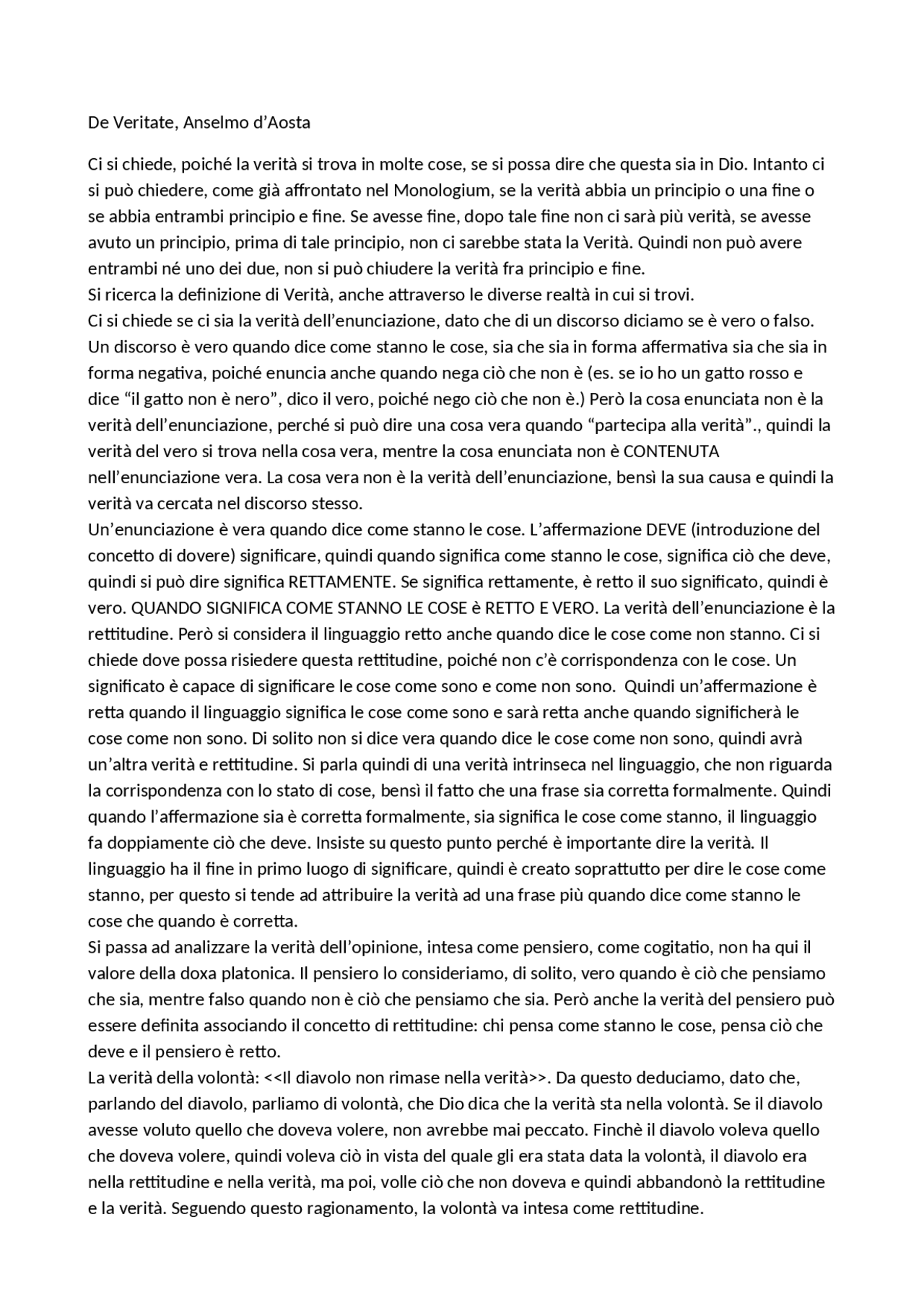 Riassunto Chiaro E Concisoottimo Docsity