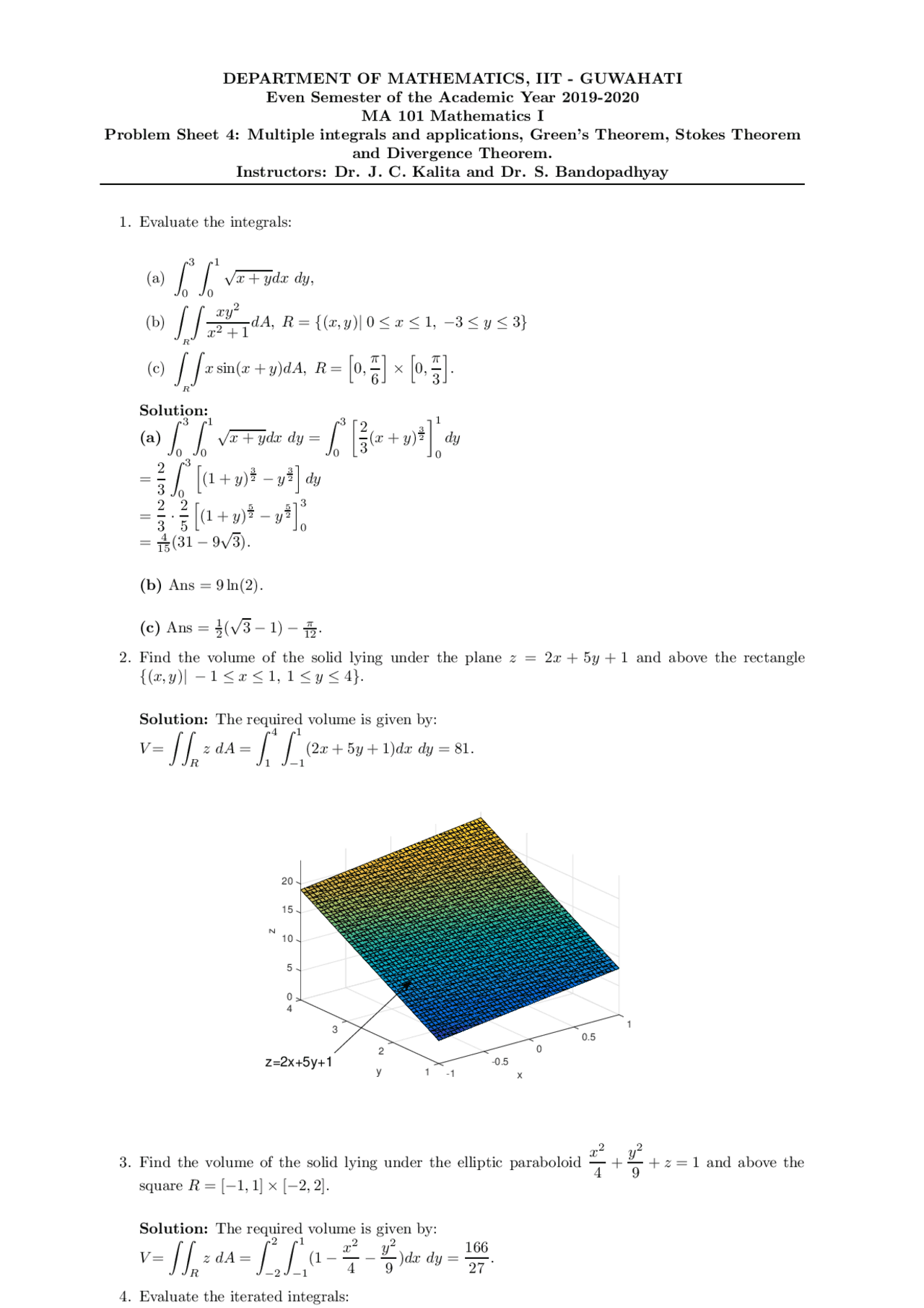 Mathematics Assignment Docsity