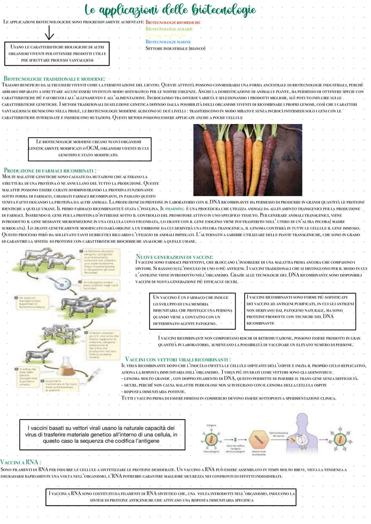 Le Applicazioni Delle Biotecnologie Docsity
