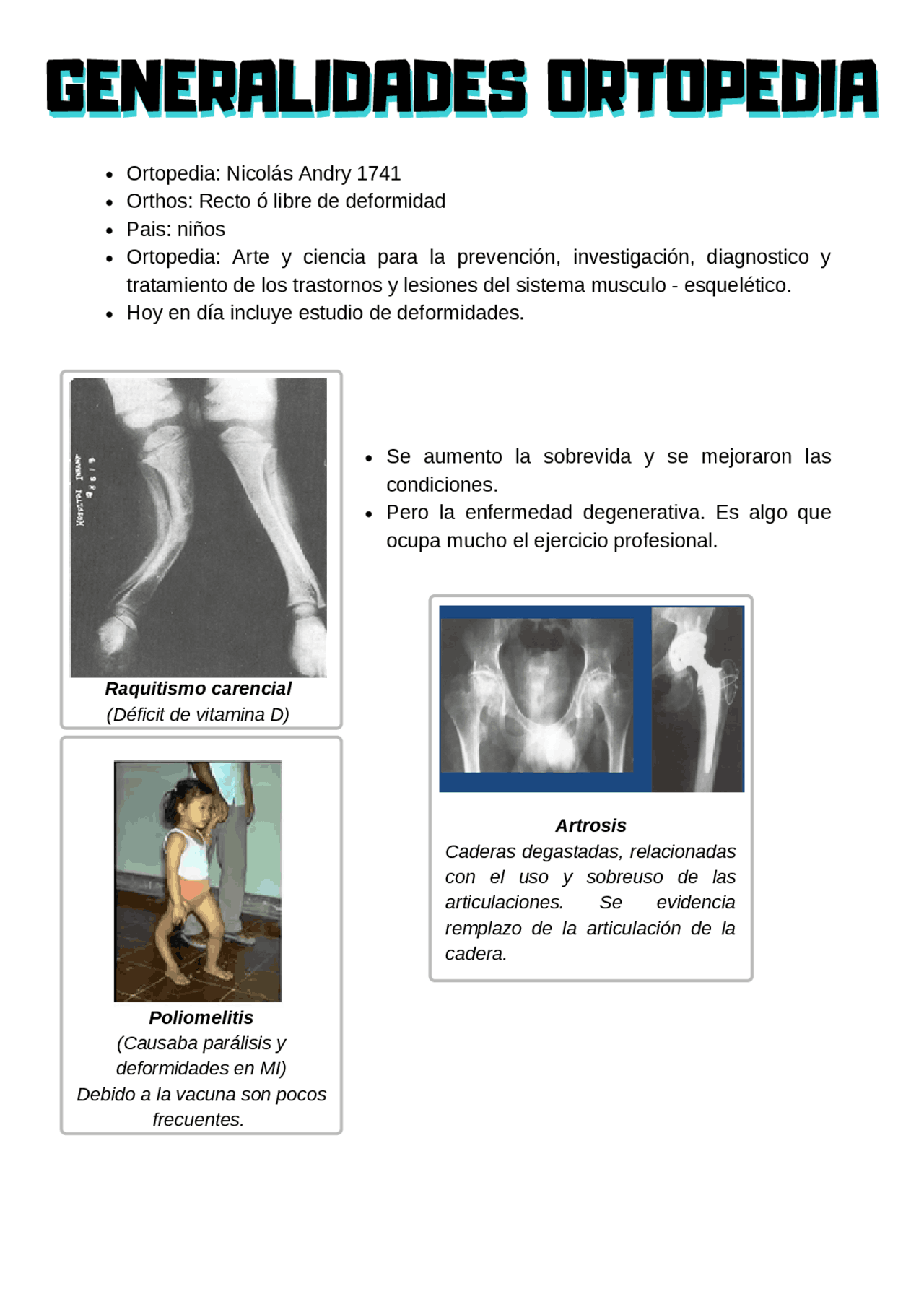 Generalidades Ortopedia Docsity