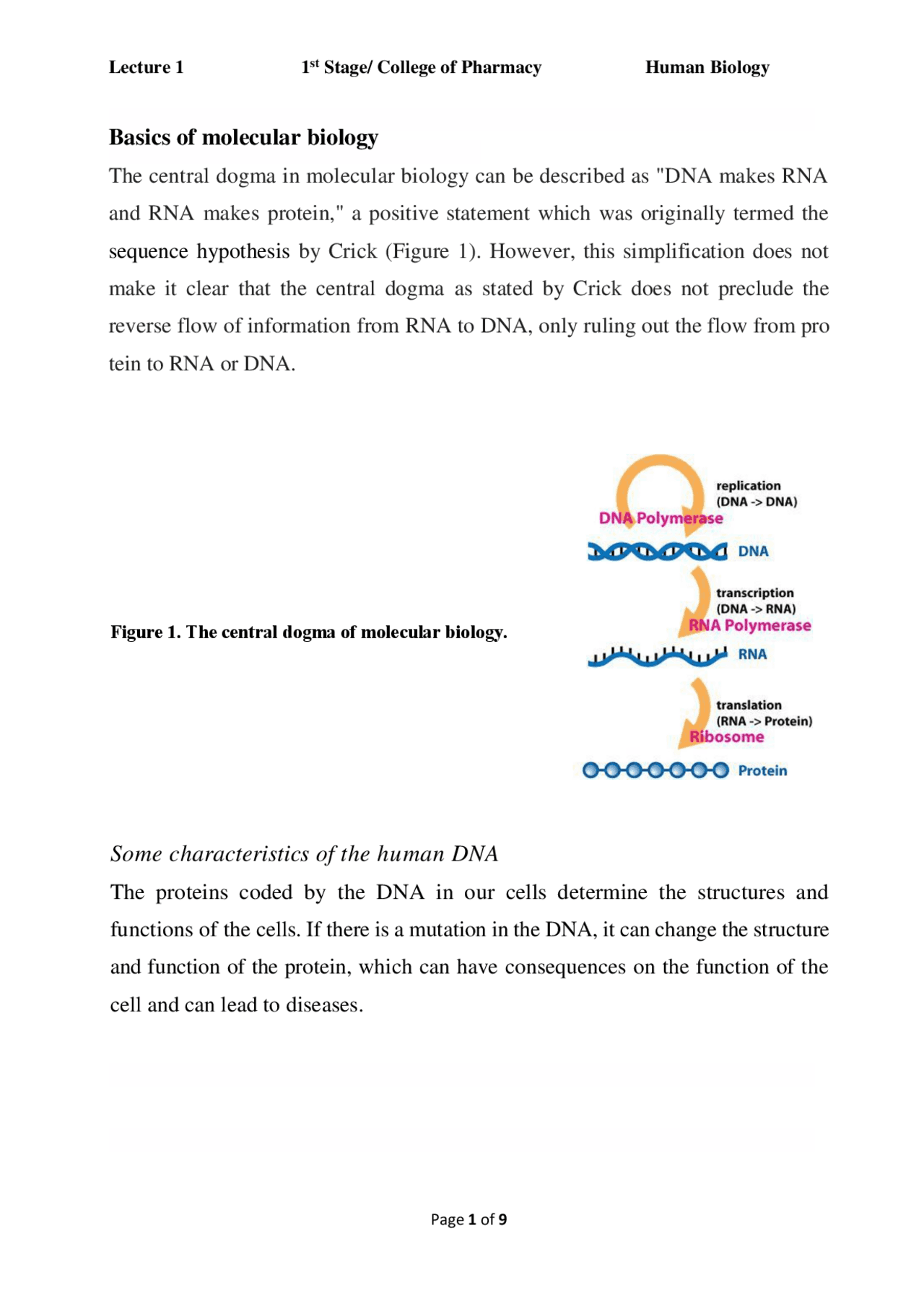 Cytogenetics study of human chromosomes - Docsity