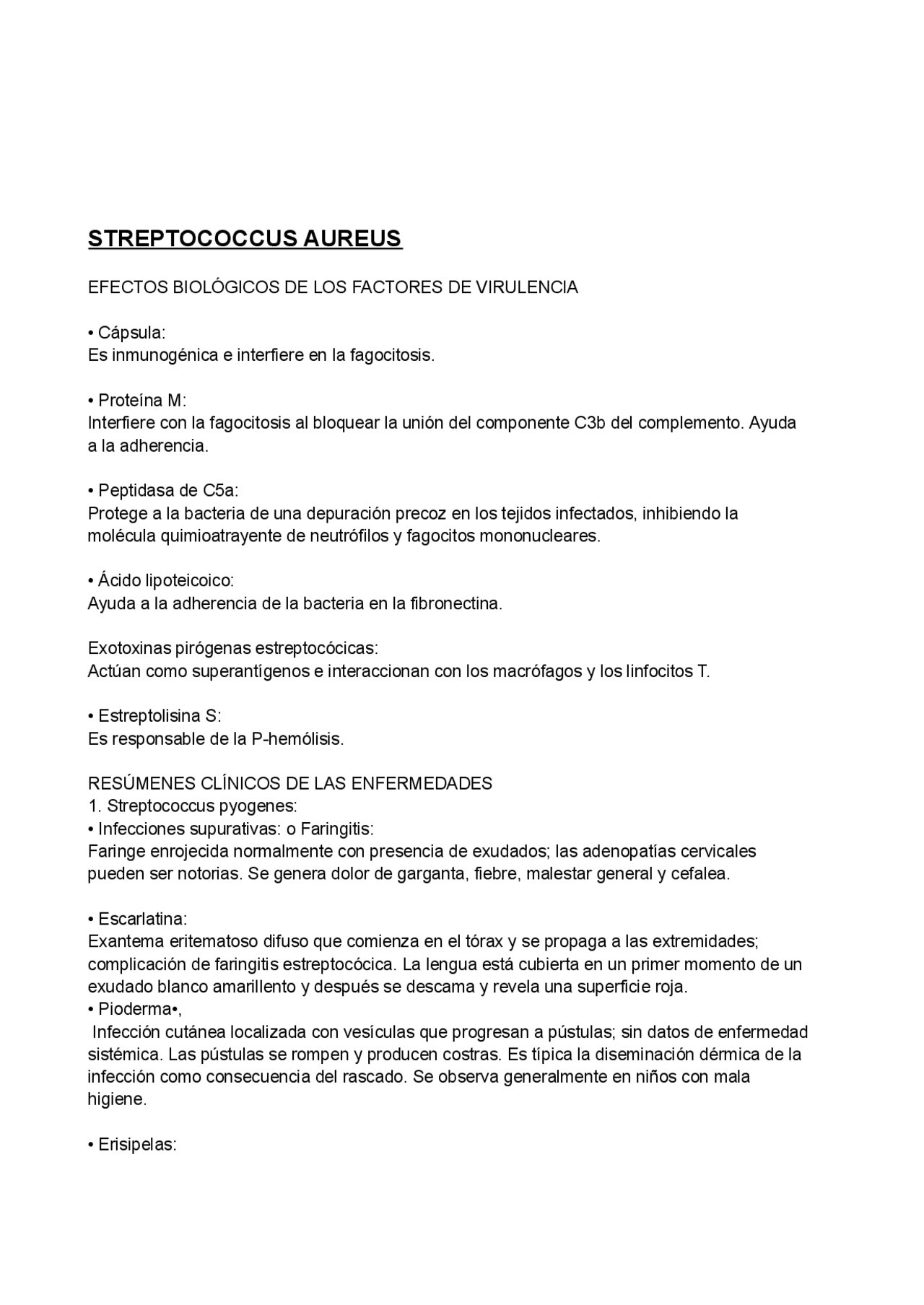 Staphylococcus Streptococcus Resúmenes De Microbiología Docsity