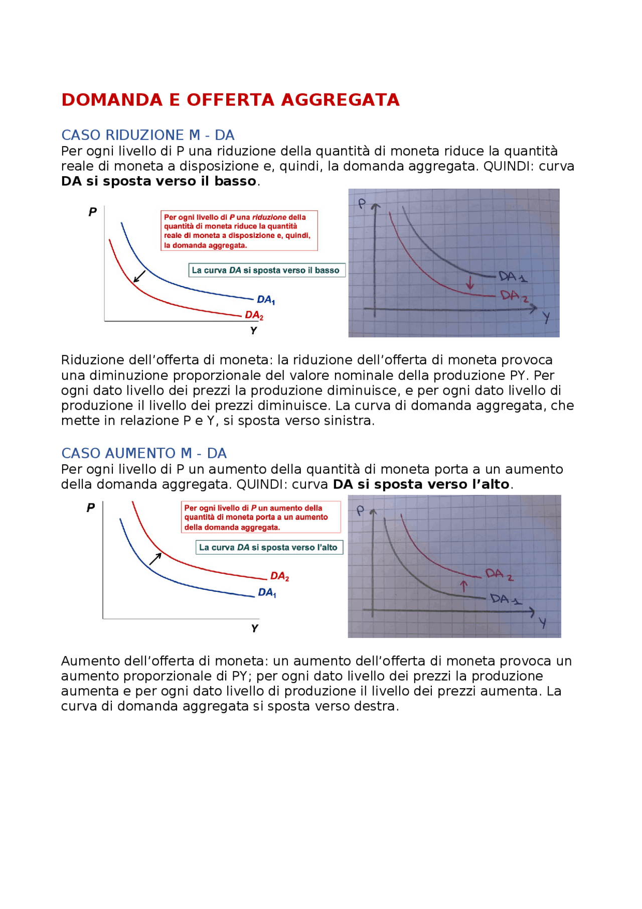 Spiegazione Grafici Macroeconomia Docsity