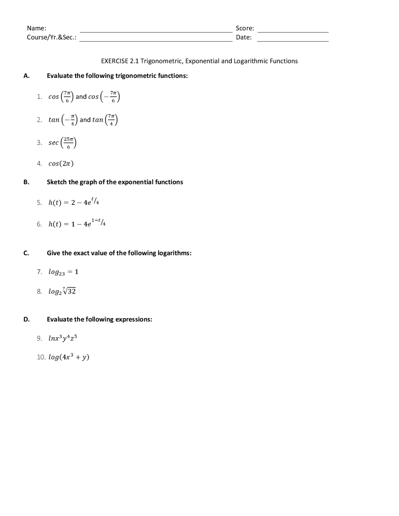 Differential Calculus Docsity
