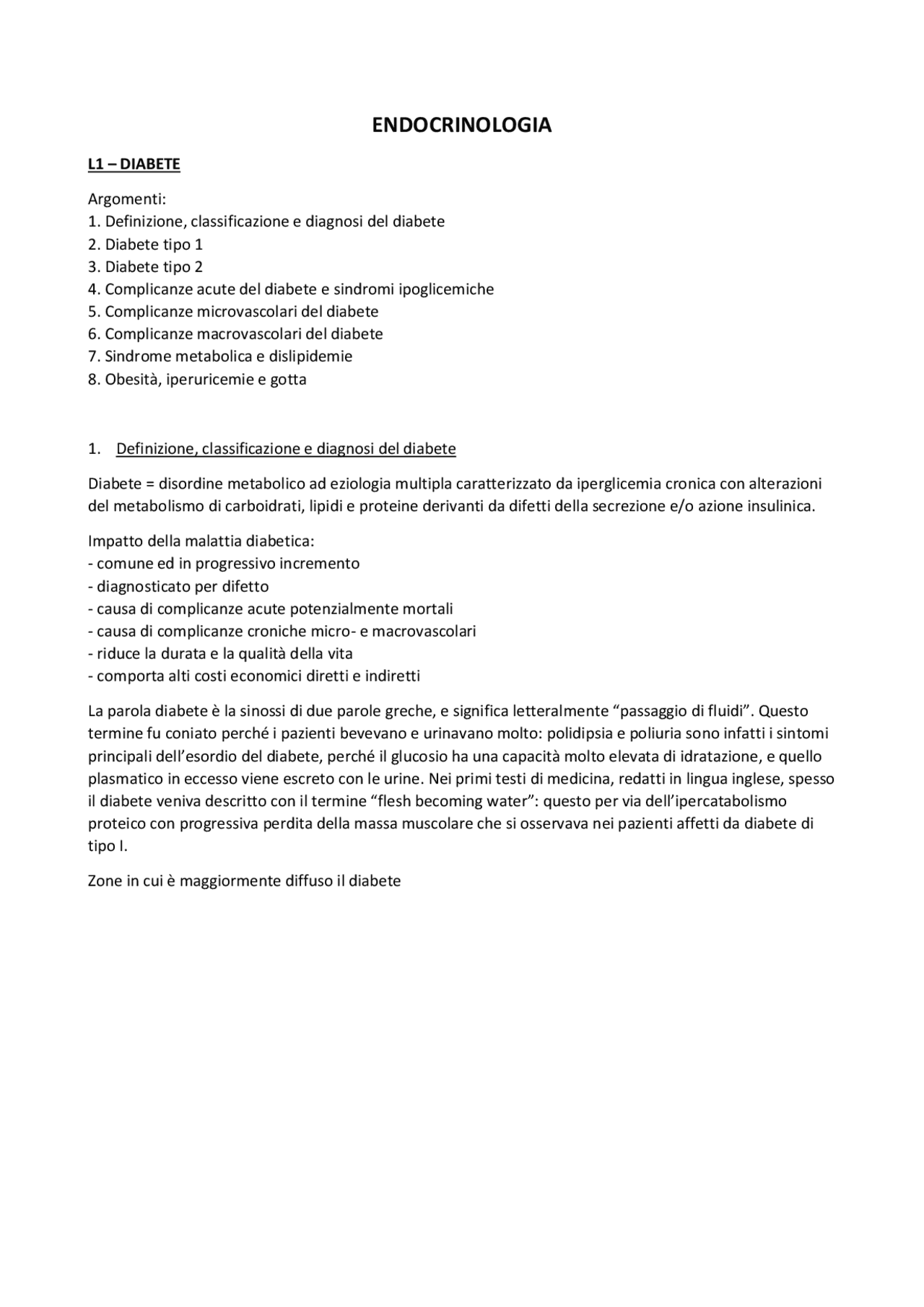 Endocrinologia Docsity