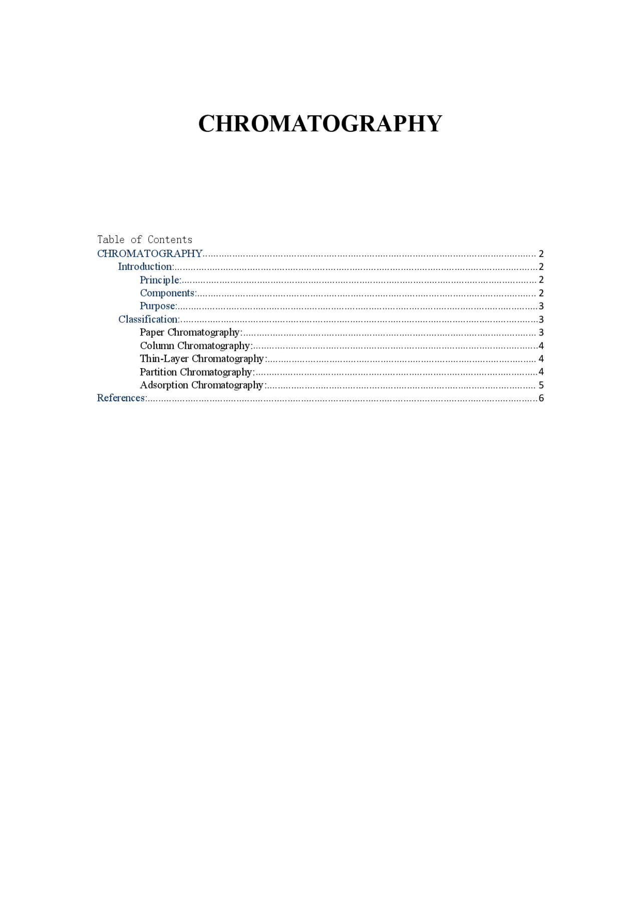 Chromatography And Its Types Docsity