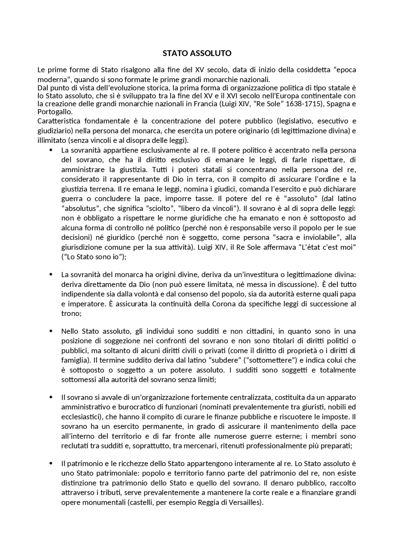 Levoluzione Delle Forme Di Stato Docsity