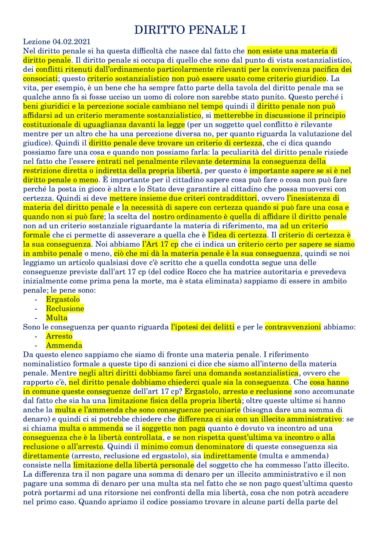 Appunti Di Diritto Penale 1 Appunti Di Diritto Penale Docsity