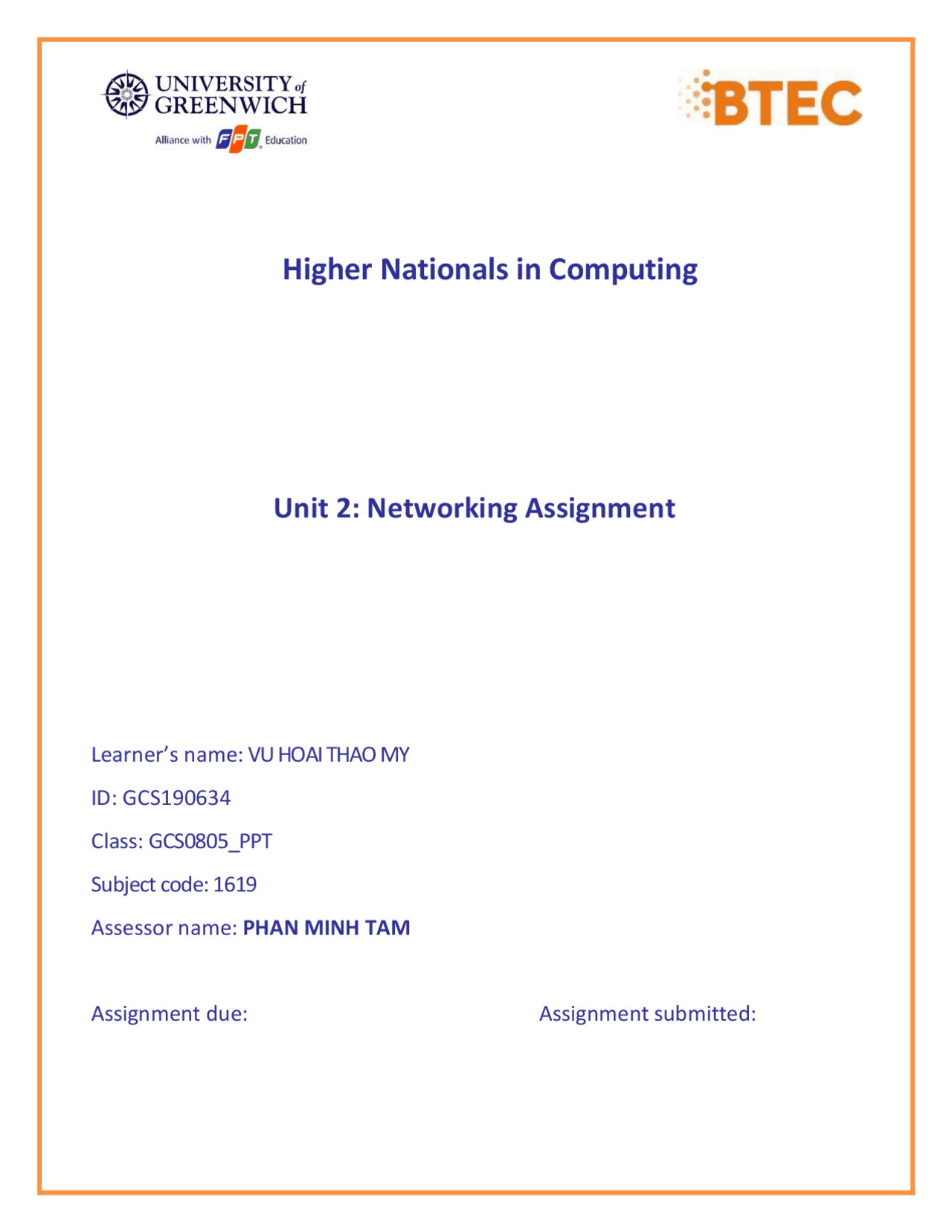 NetWorking - 1619 - BTEC - Docsity