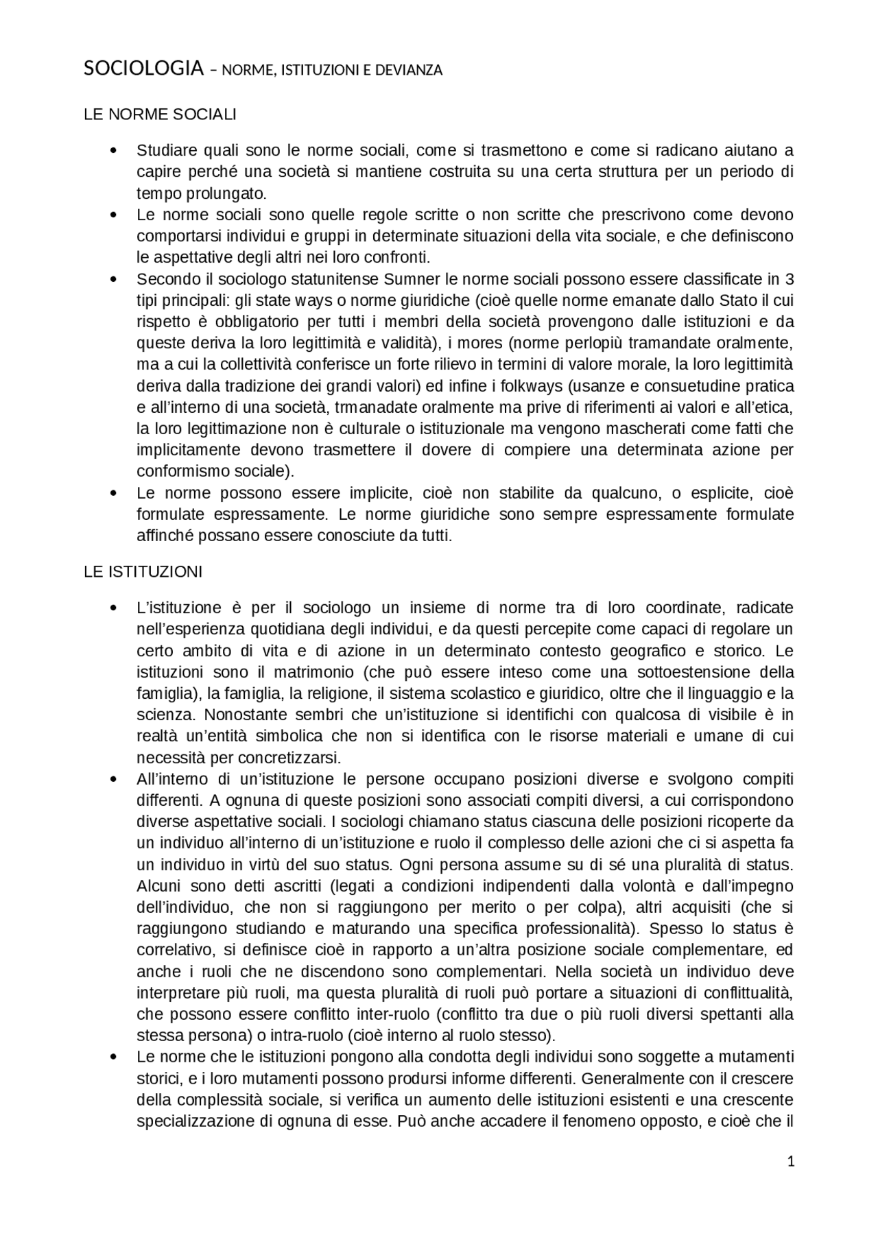 Norme Istituzioni E Devianza Schemi Per Liceo Delle Scienze Umane