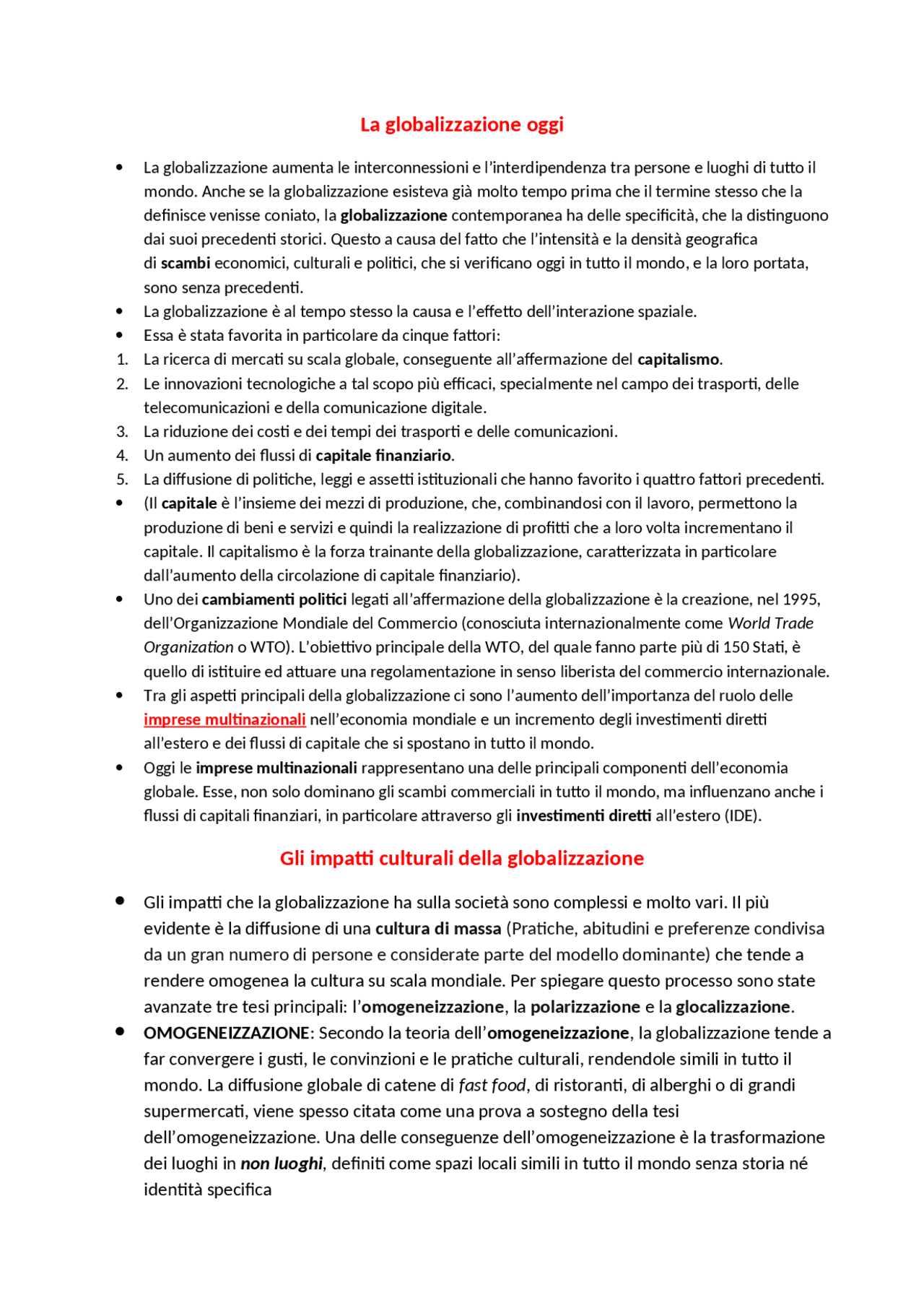 Geografia Umana Un Approccio Visuale Riassunto Del 5 Capitolo Docsity