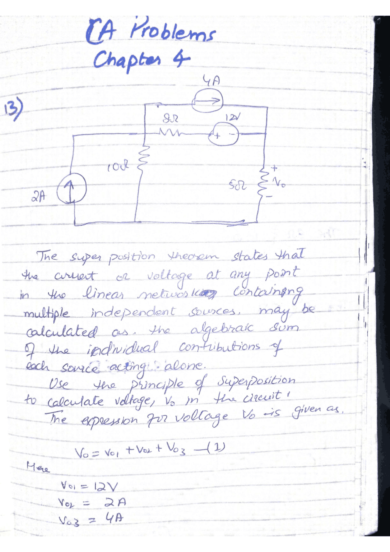 Circuit Analysic Chap 4 Problems Docsity