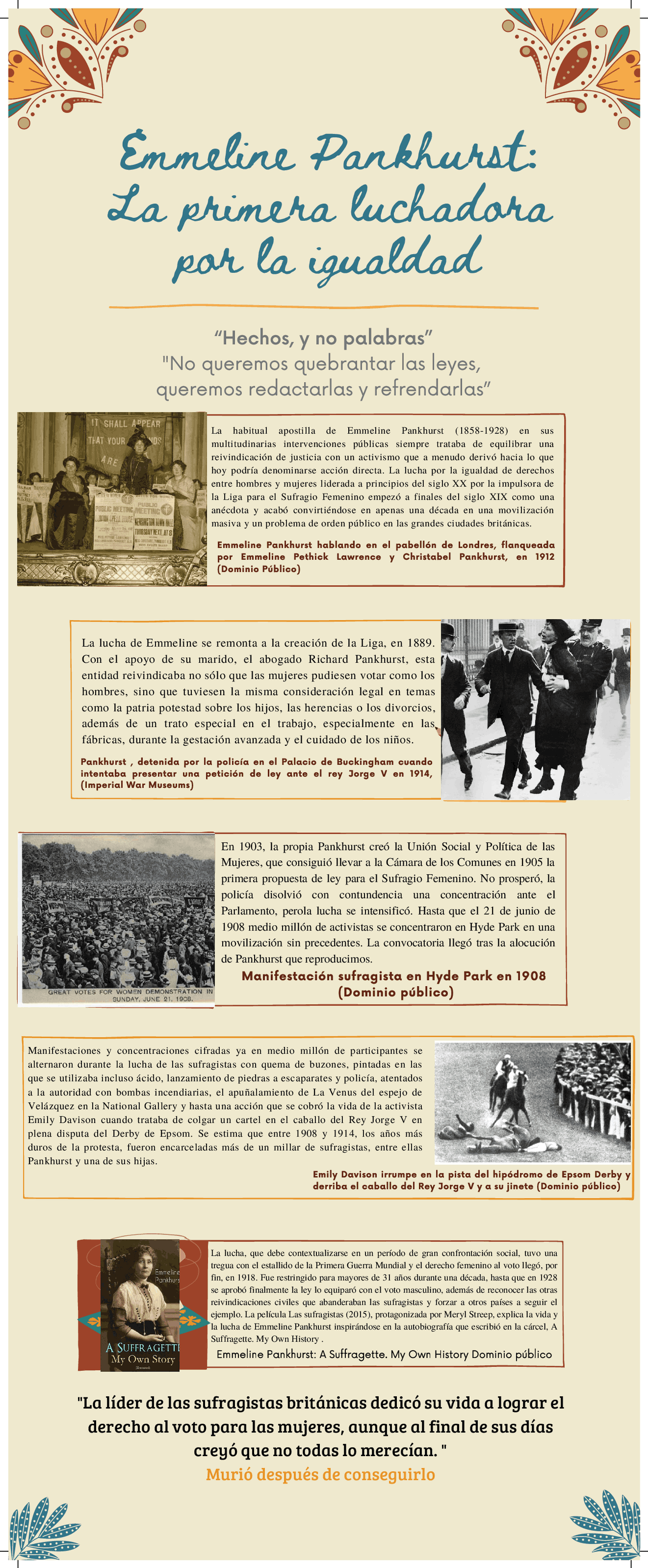 Infografía De Emeline Pankhurst - Docsity