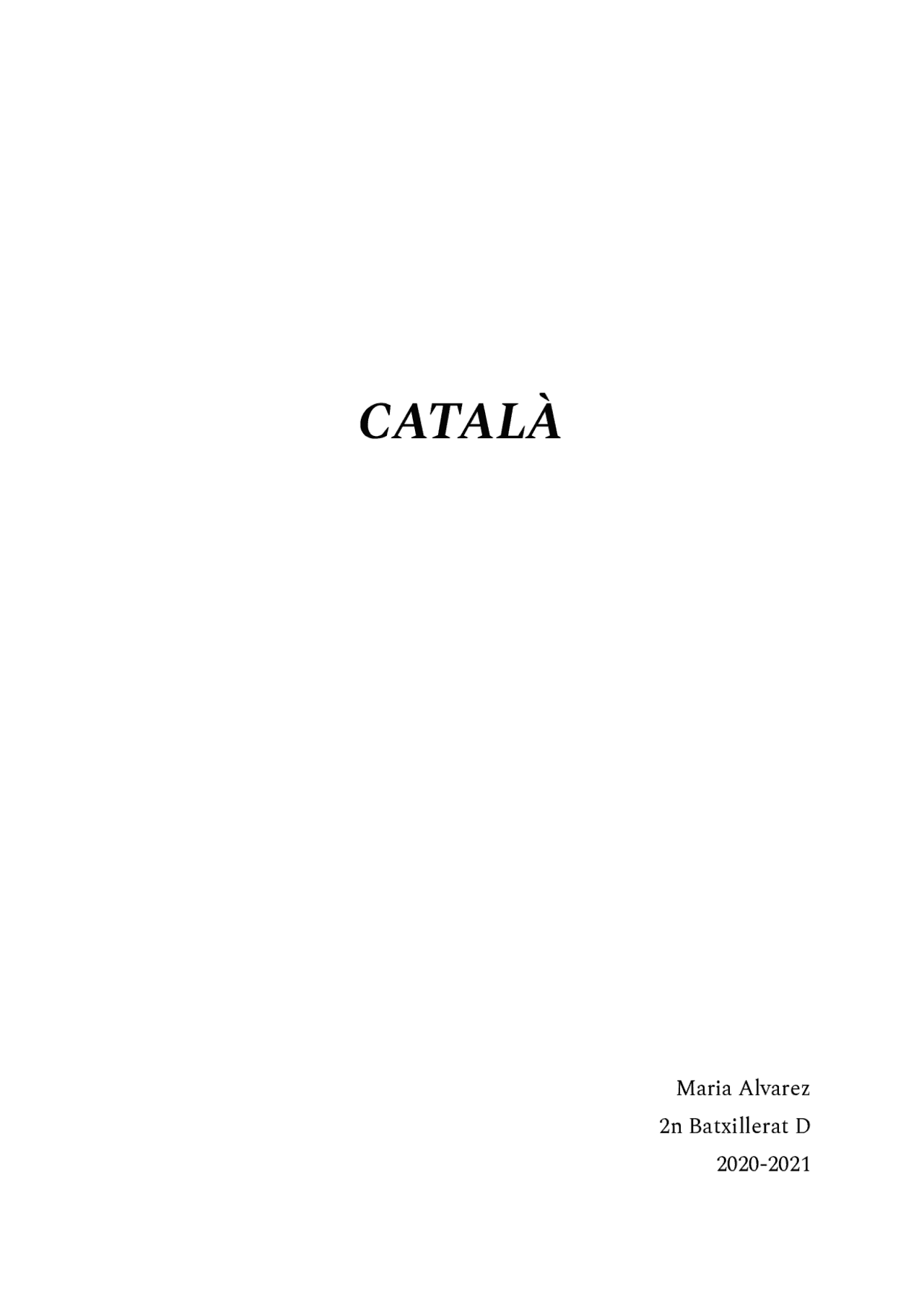 Apuntes Completos 2n Bach Catalán Apuntes De Catalán Docsity