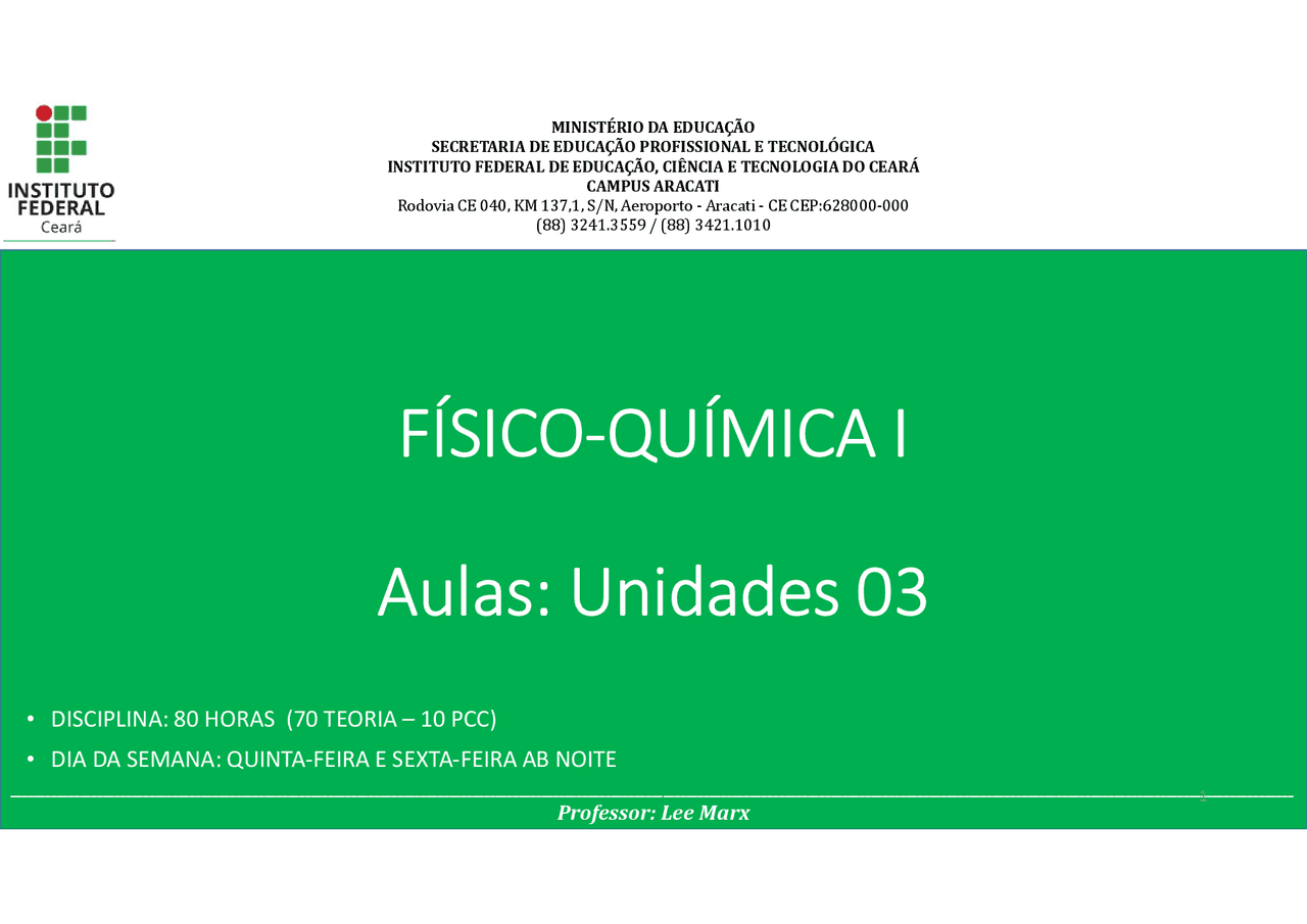 Aula Termoquímica Introdução Docsity