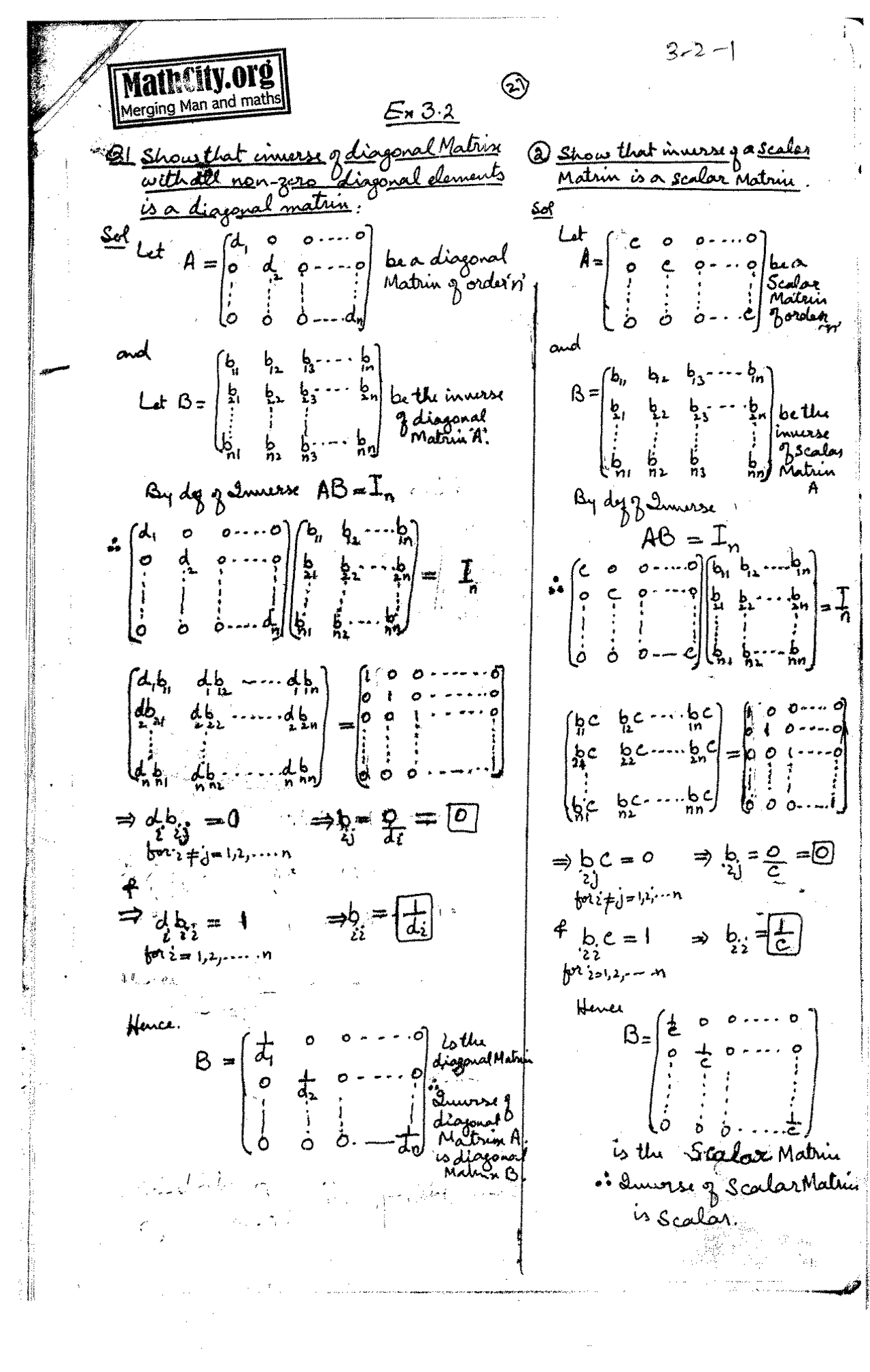 Mathematics method chapter 3 solution - Docsity