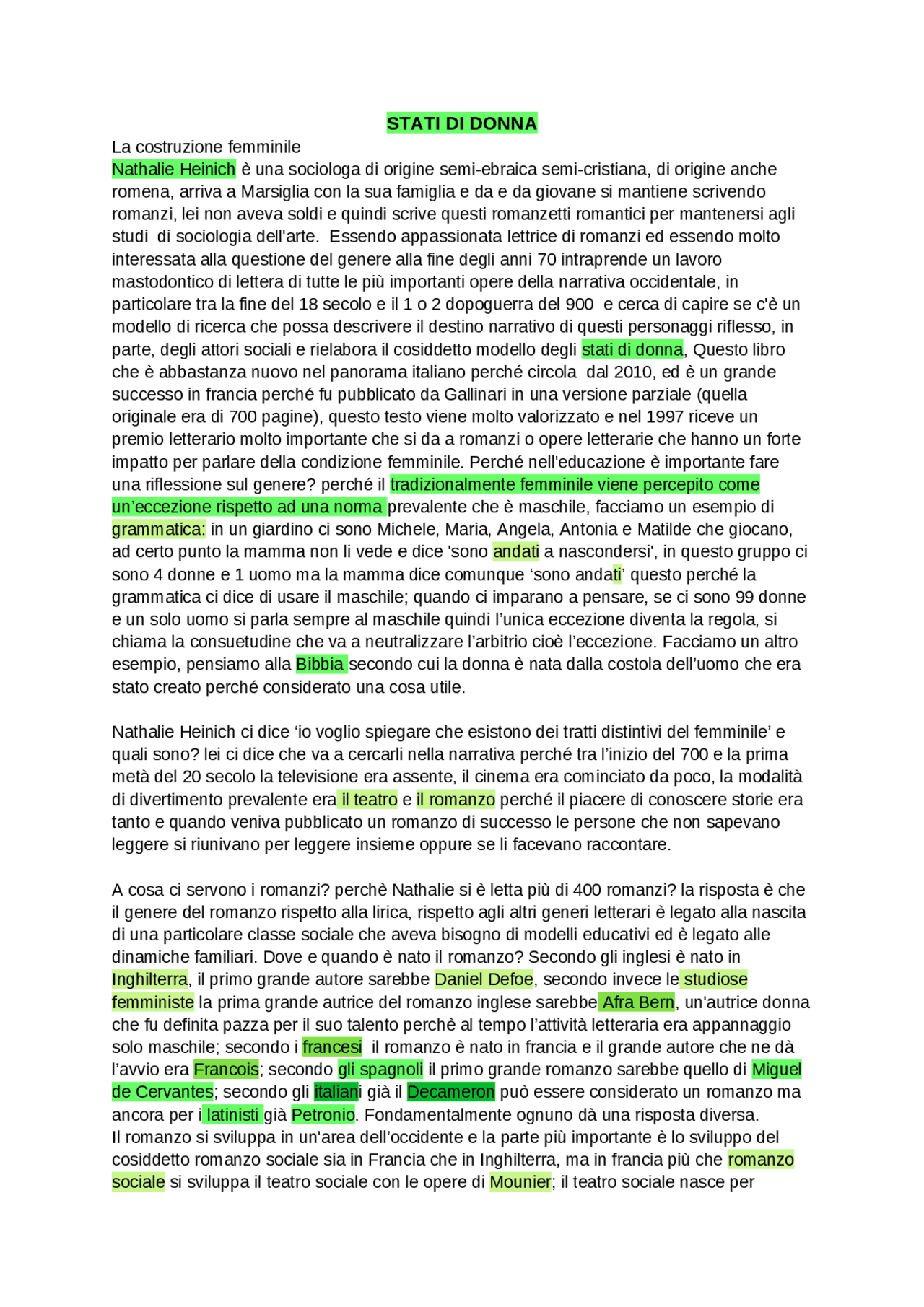 Stati Di Donna Prima Prova Intercorso Sindrome Di Rebecca Docsity