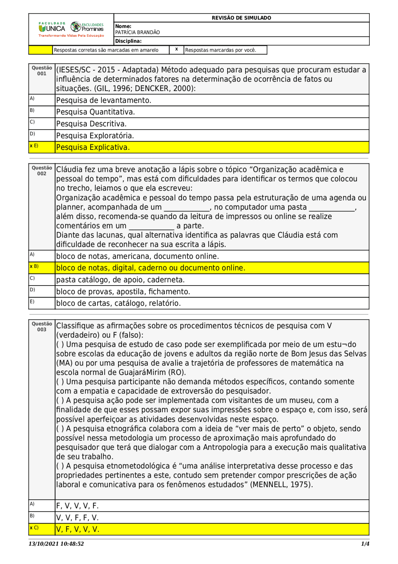 Metodologia Cientifica Docsity