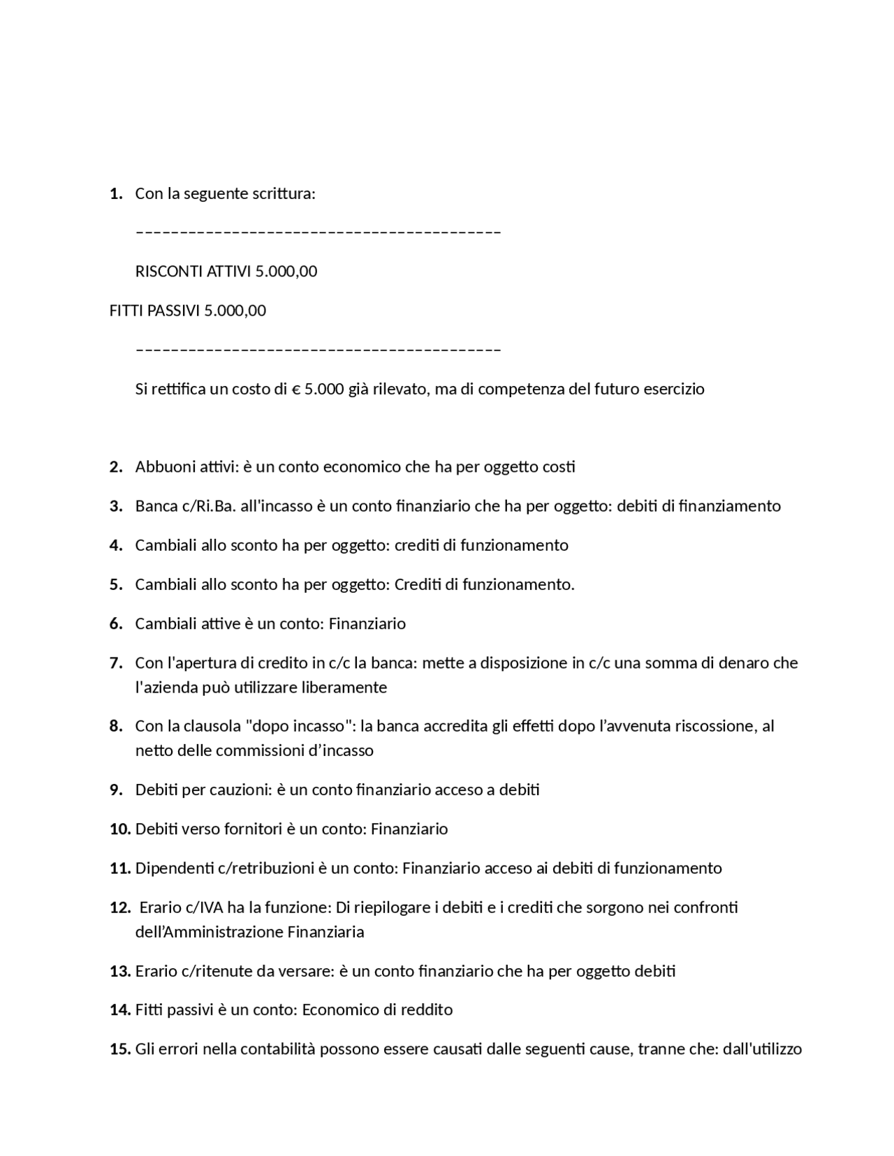 Prova Esame Ragioneria Docsity