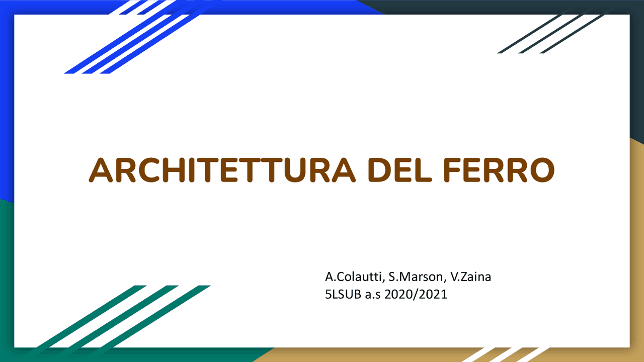 Powerpoint Point Riassunto Sullarchitettura Del Ferro Docsity