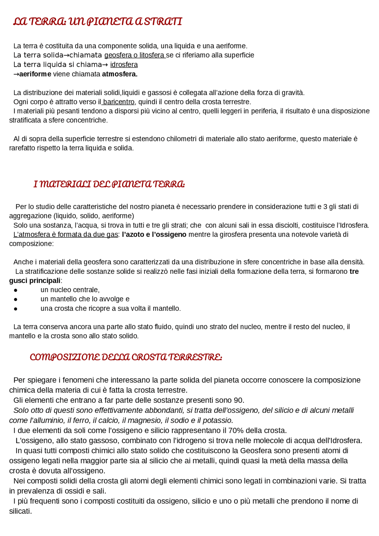 Appunti Scienze Della Terra Docsity